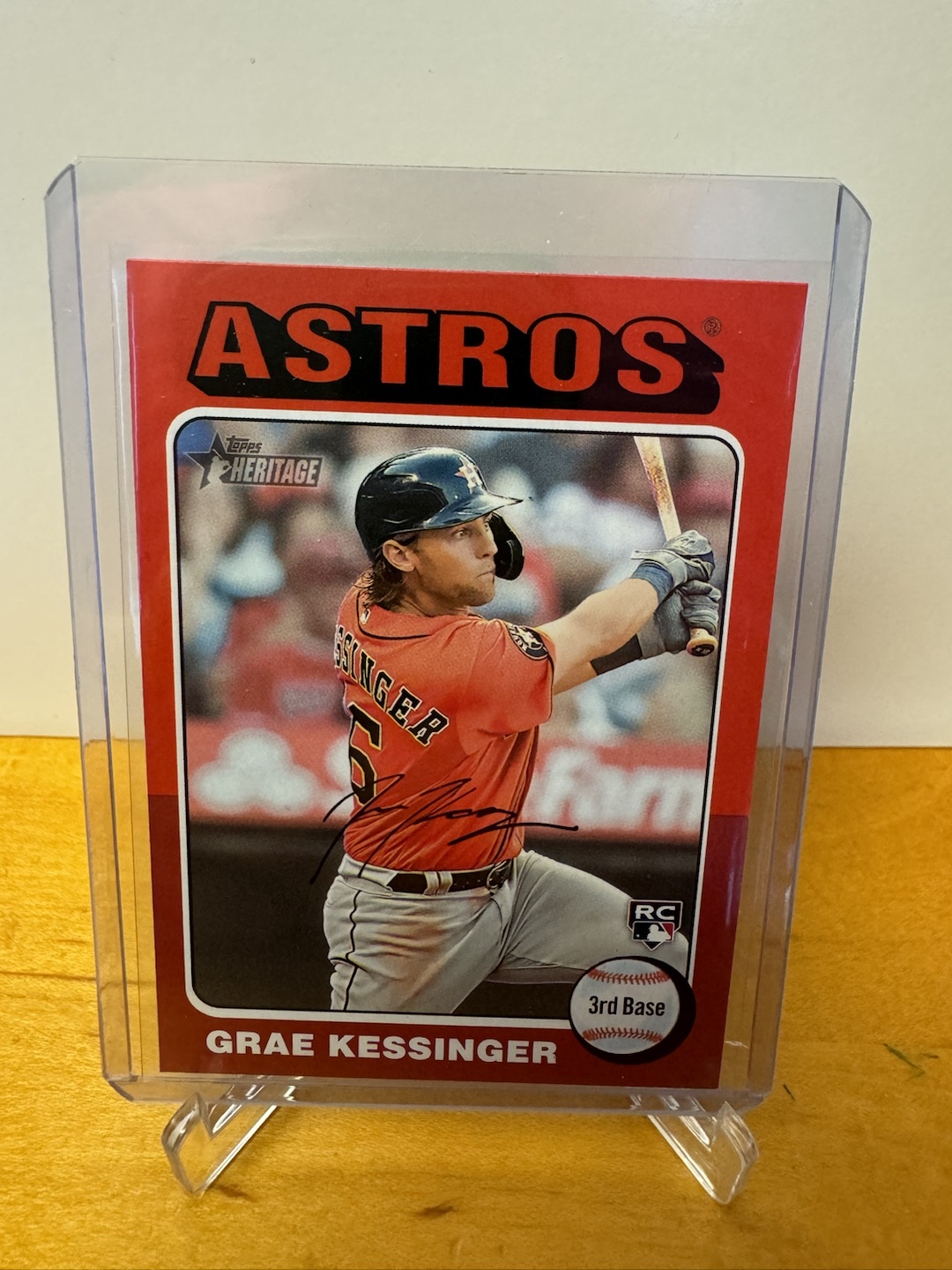 Grae Kessinger 2024 Topps Heritage Red Border Rookie Card - Houston Astros