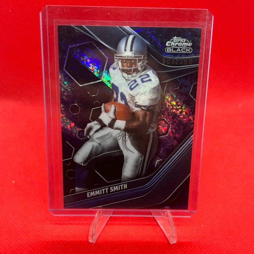 Emmitt Smith 2023 Topps Composite Football Chrome Black Purple Mini ...
