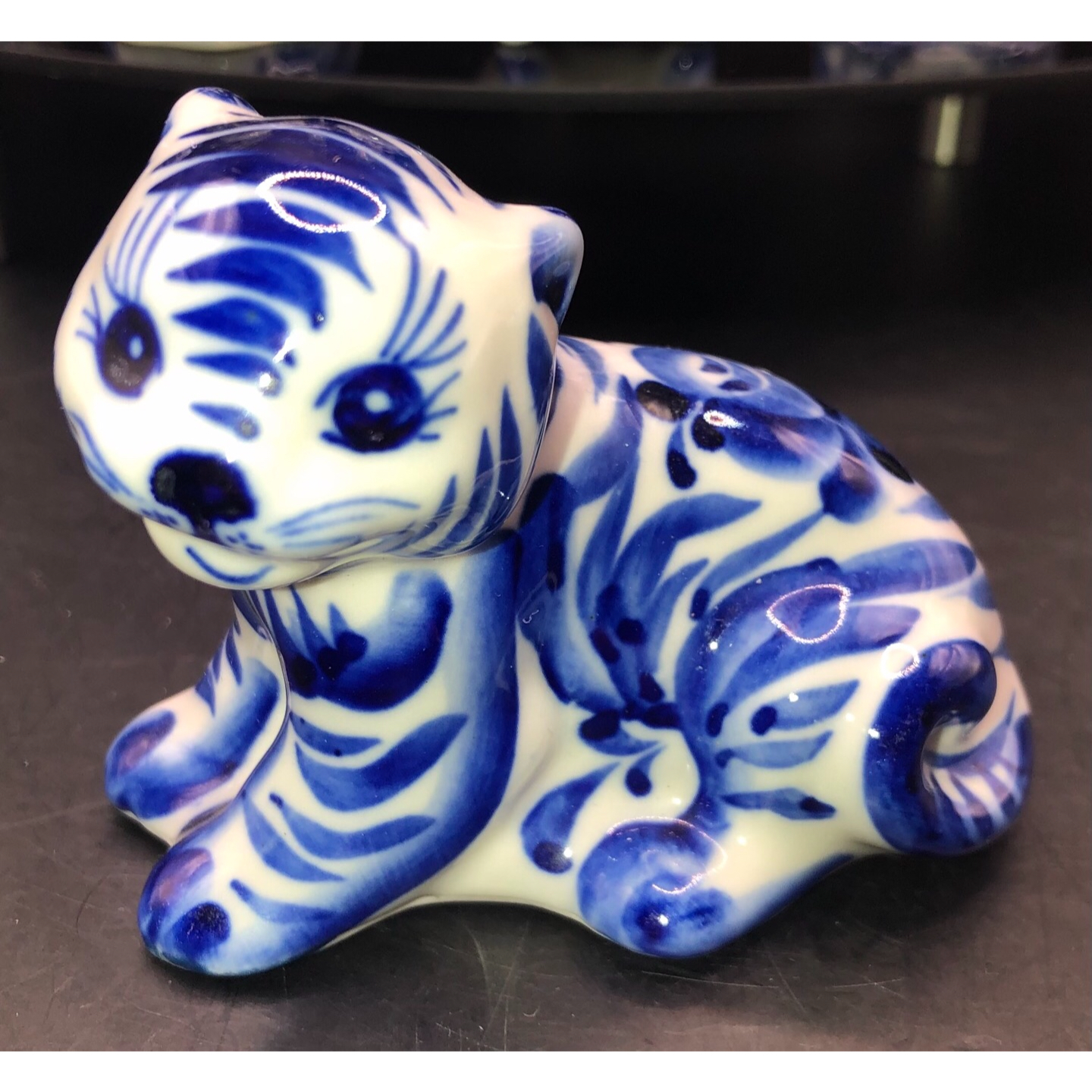 #22 - Ghzel Pottery, Made In Russia-Tiger