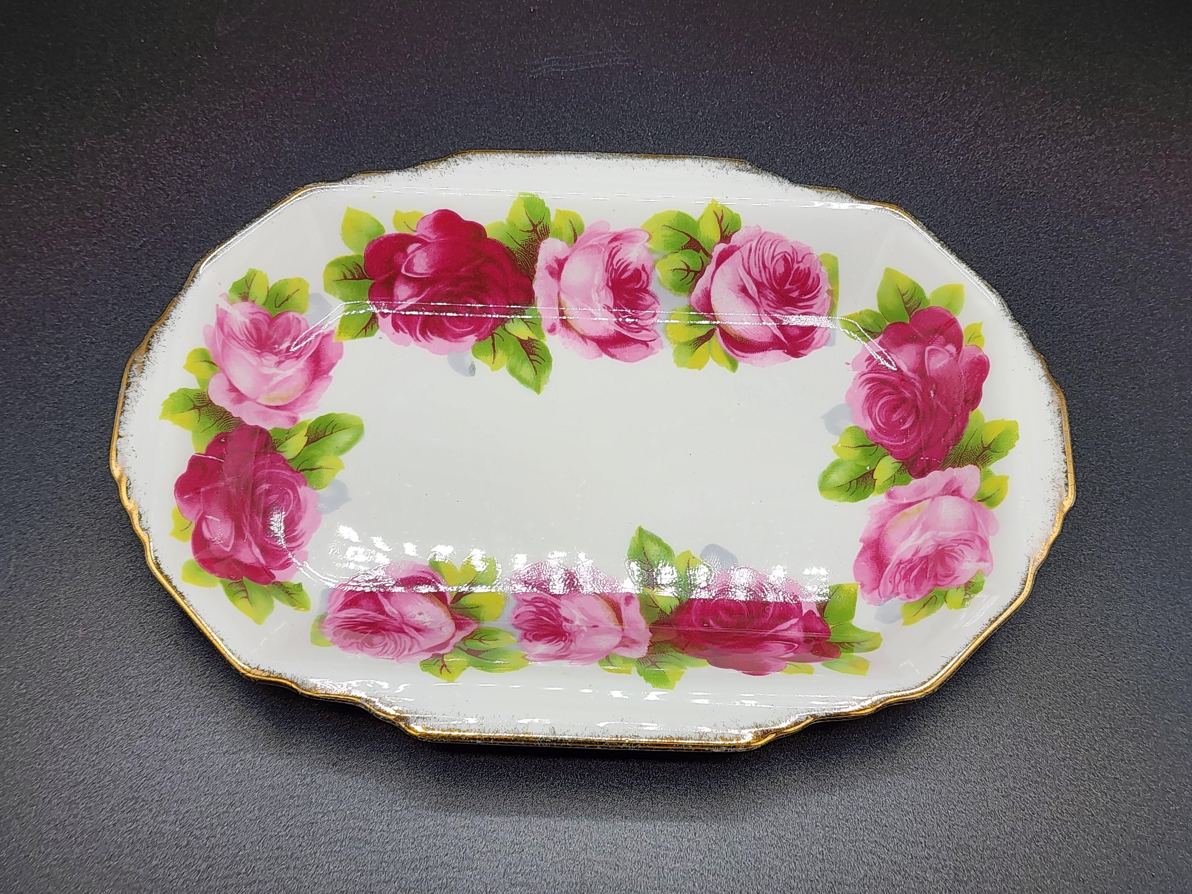 Royal Albert Old English Rose Fine Bone China Small Dish 7"