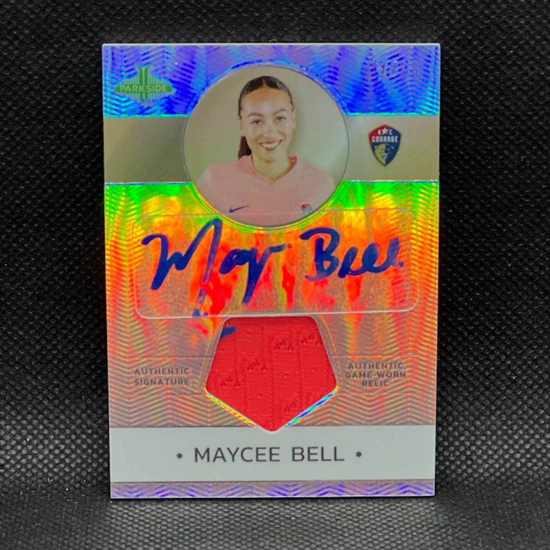 Maycee Bell Relic 2024 Parkside Pacific Autograph Relic /25 Soccer Card