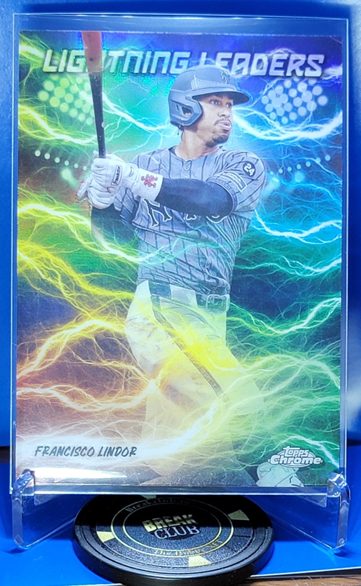 Francisco Lindor 2025 Topps Chrome Lightning Leaders #LL-7 SP Case Hit ...