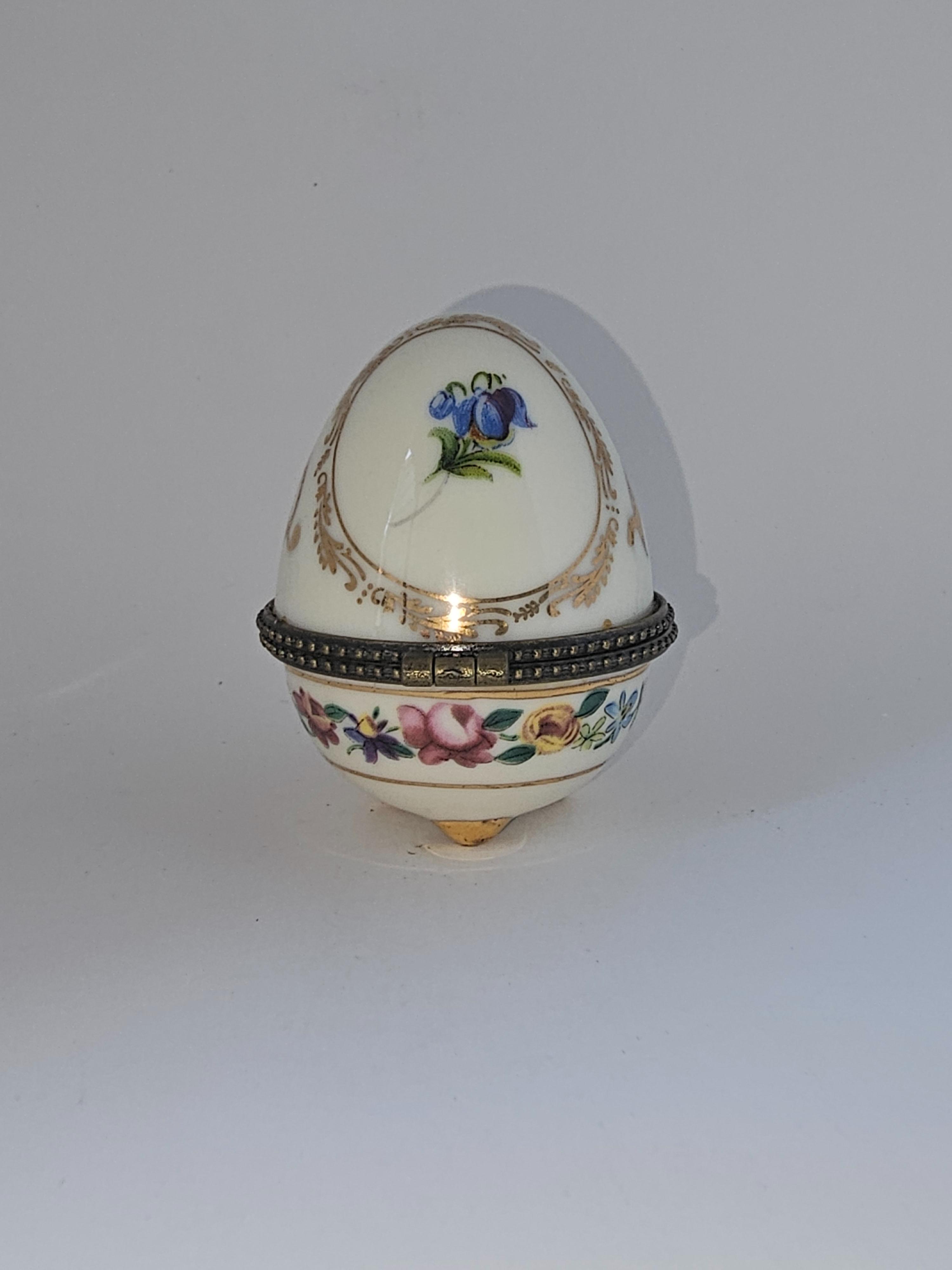 Limoges Egg Trinket Box