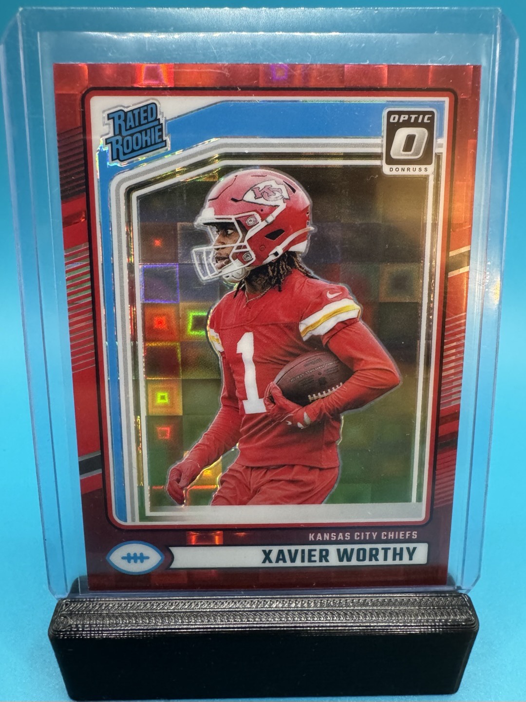 Xavier Worthy Optic Rated Rookie Red Pandora Kansas City Chiefs
