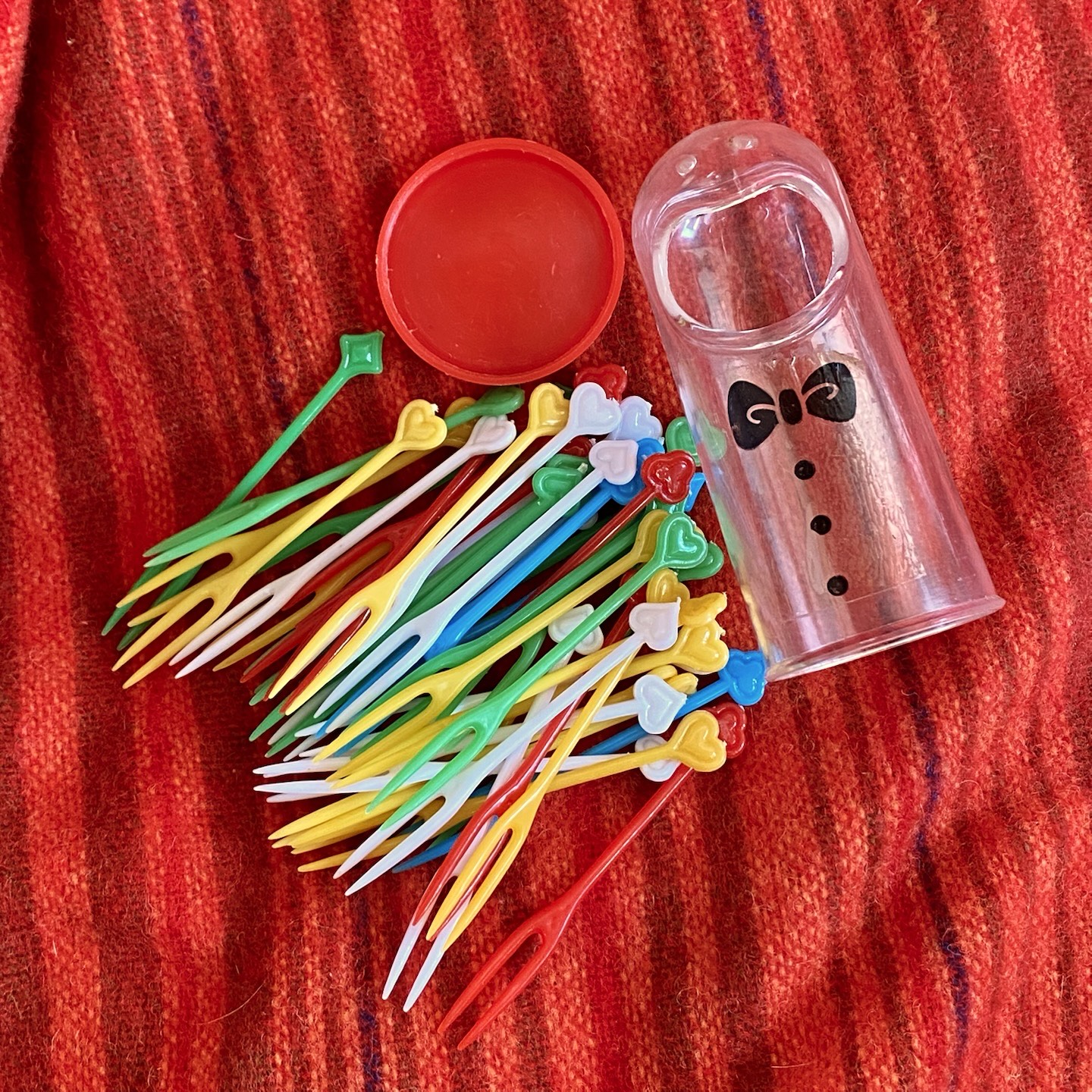 Penguin Butler H’ors D’oeuvres Forks Multicolor Card Suits