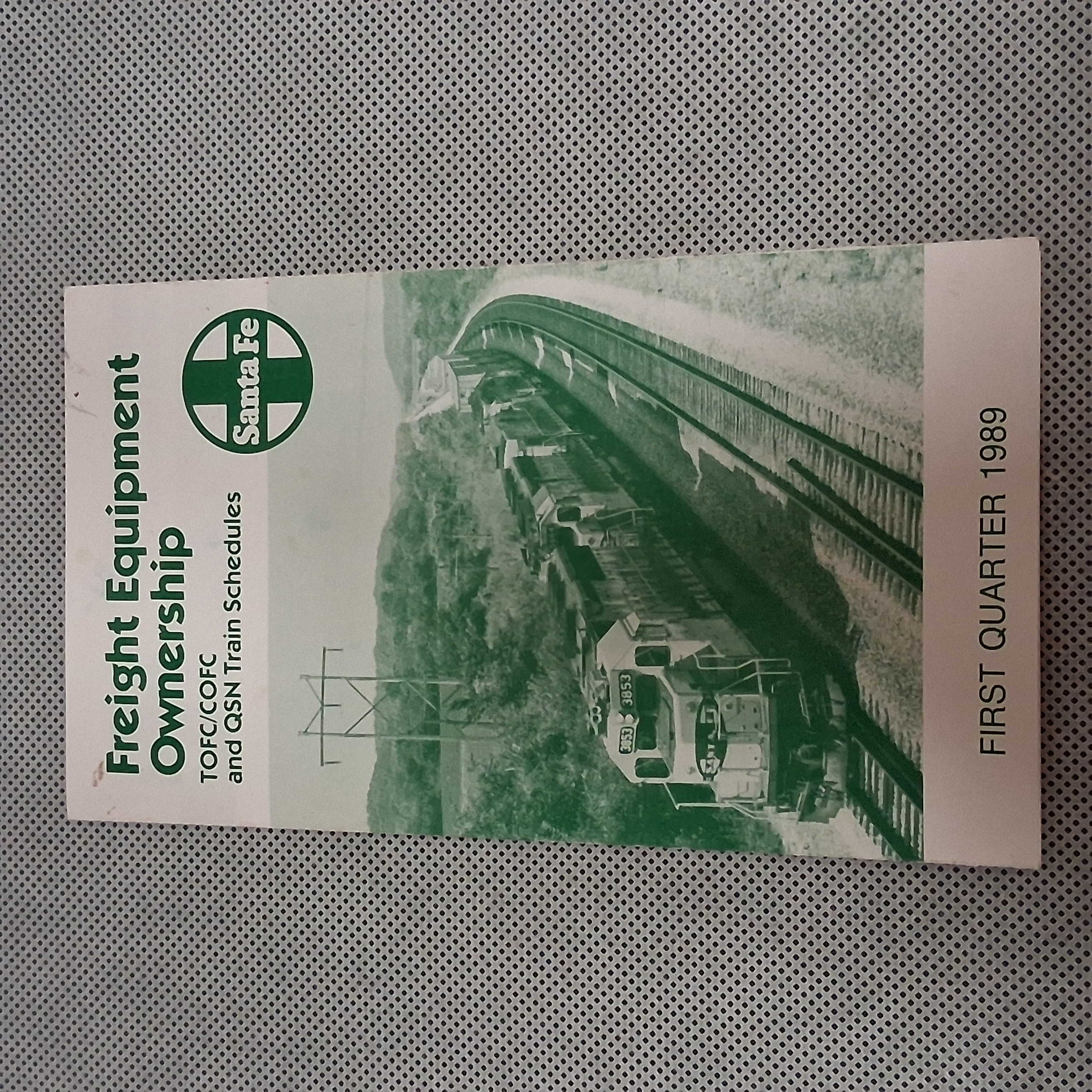 1989 Santa Fe Railway Freight Equipment Ownership Intermodal Train ...