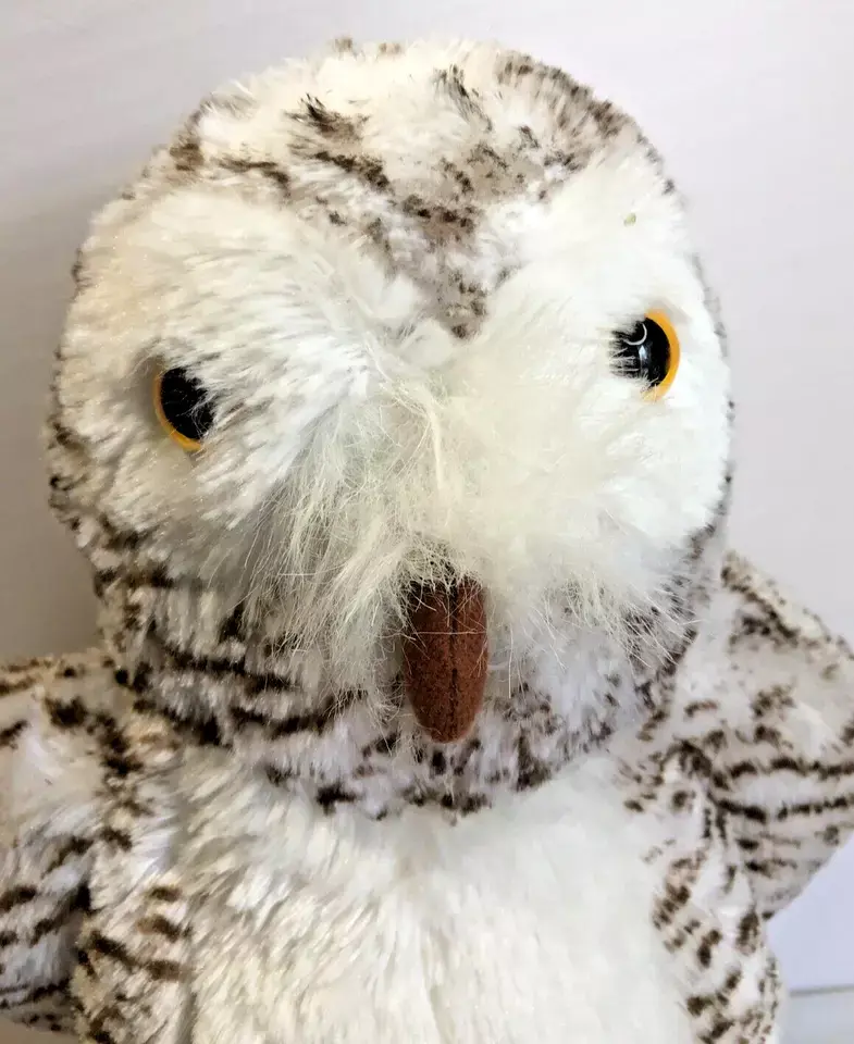 Teddy Mountain 16" Striped Barn Owl Plush Stuffed Animal Toy Doll Lovey
