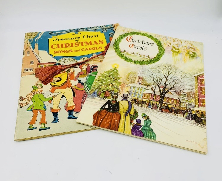 20 Set Of 2 Vintage Piano Music Books Christmas 1936 & mid century ...