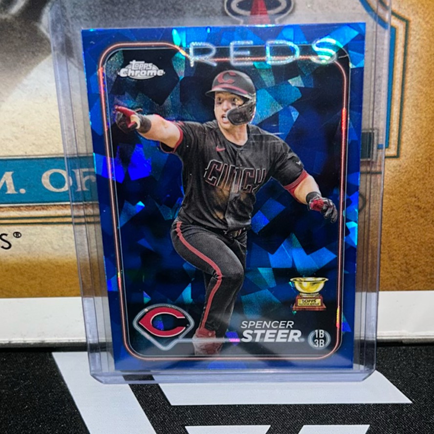 2024 Topps Chrome Sapphire Spencer Steer Rookie Cup