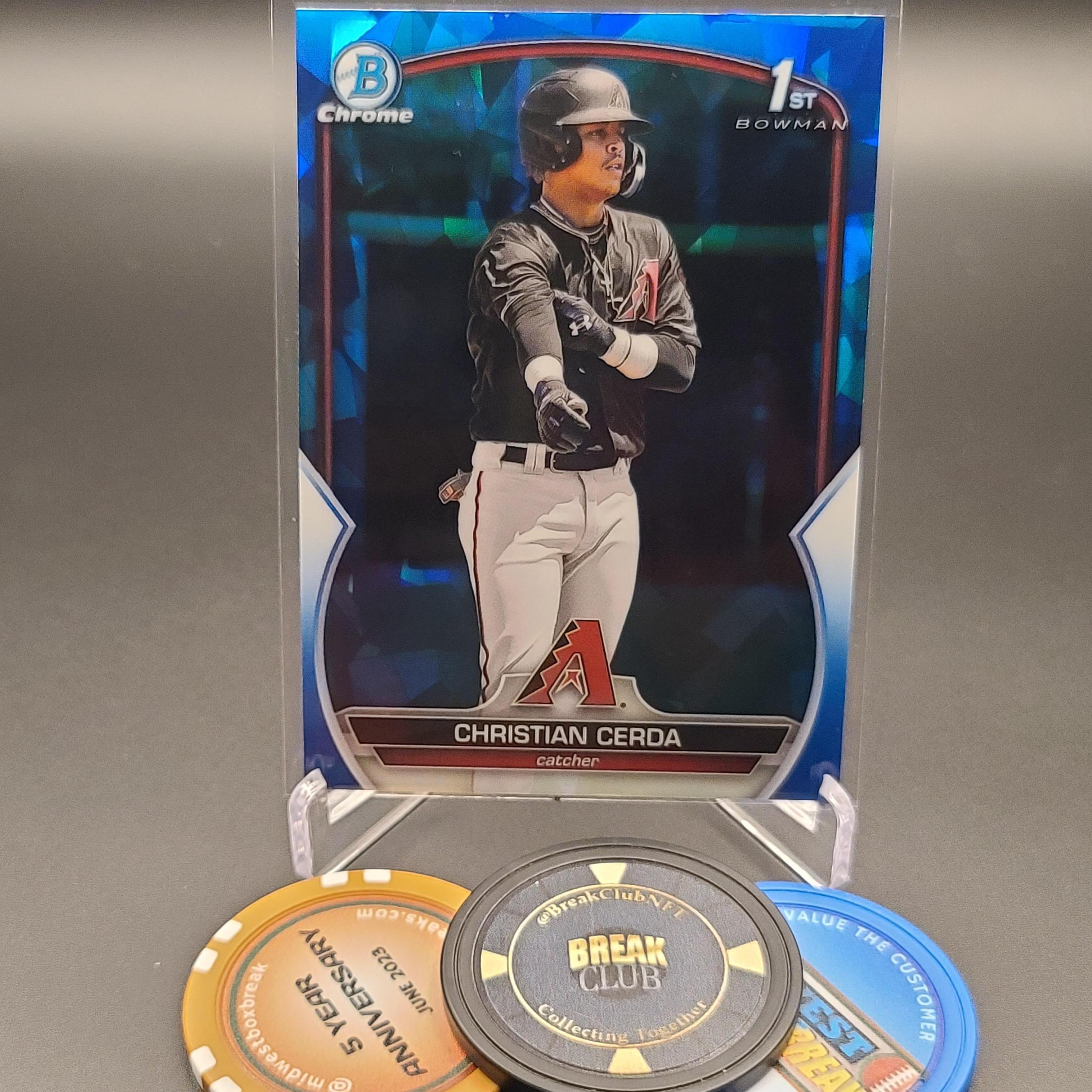 Christian Cerda 2023 Bowman 1st Chrome Prospects Sapphire Card #BCP-56 ...