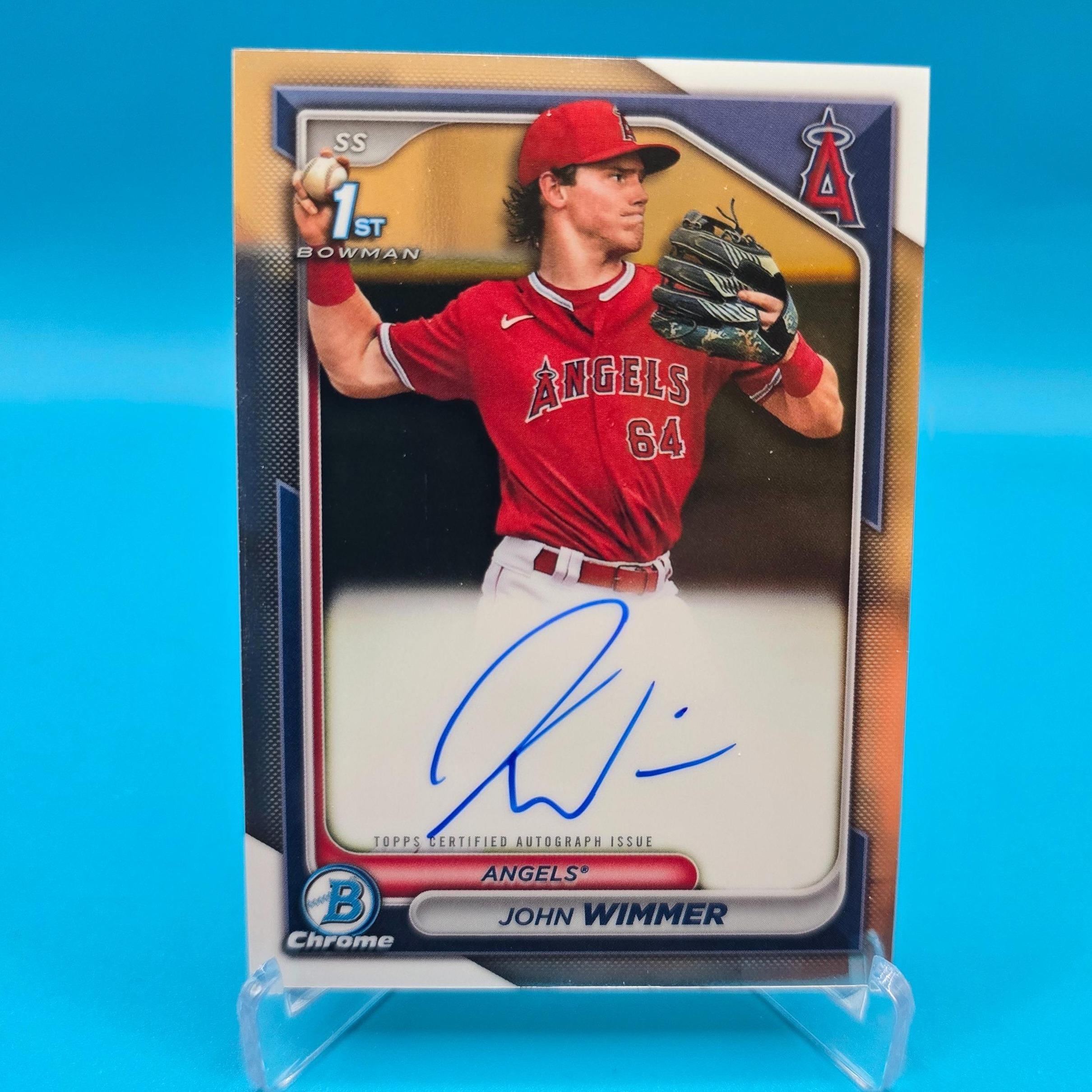 John Wimmer 2024 Bowman Chrome 1st Bowman Auto Baseball Card Los ...