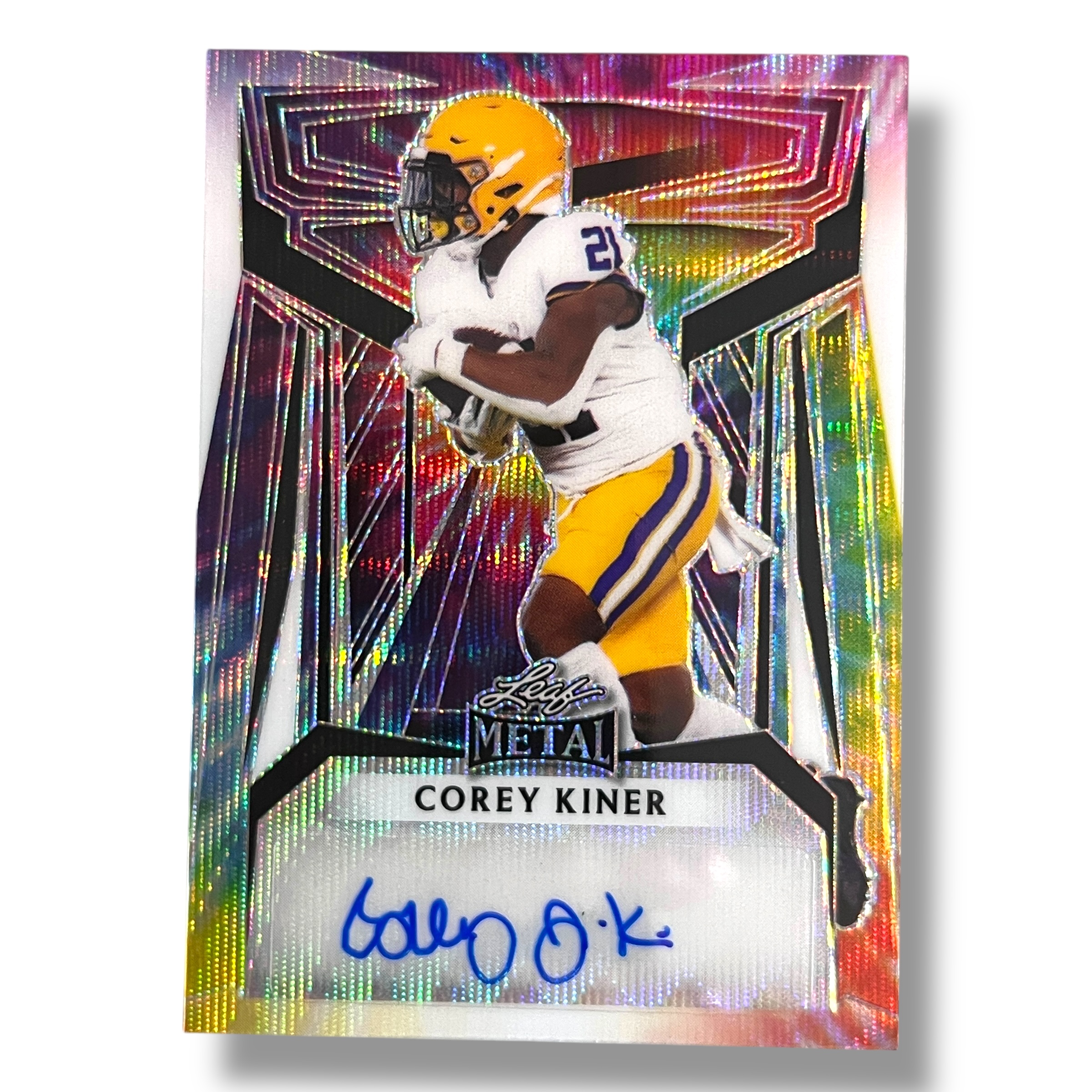 2023 Leaf Metal Corey Kiner Prismatic Tie-Dye Auto 1/4 #BA-CK1