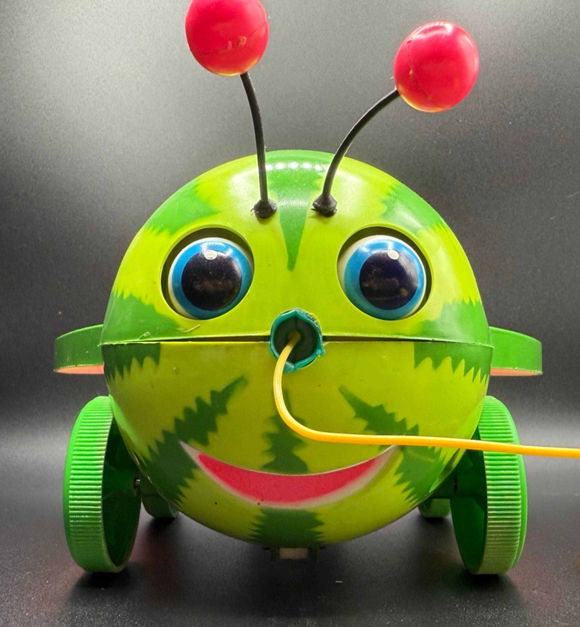 Wacky Mellon Watermelon Pull Toy With Original Box & Squeaker 1965 by ...