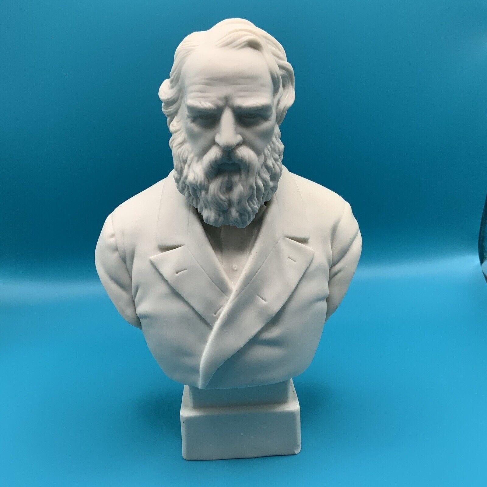 Antique Robinson & Leadbeater Henry Wadsworth Longfellow Parian Bust Signed