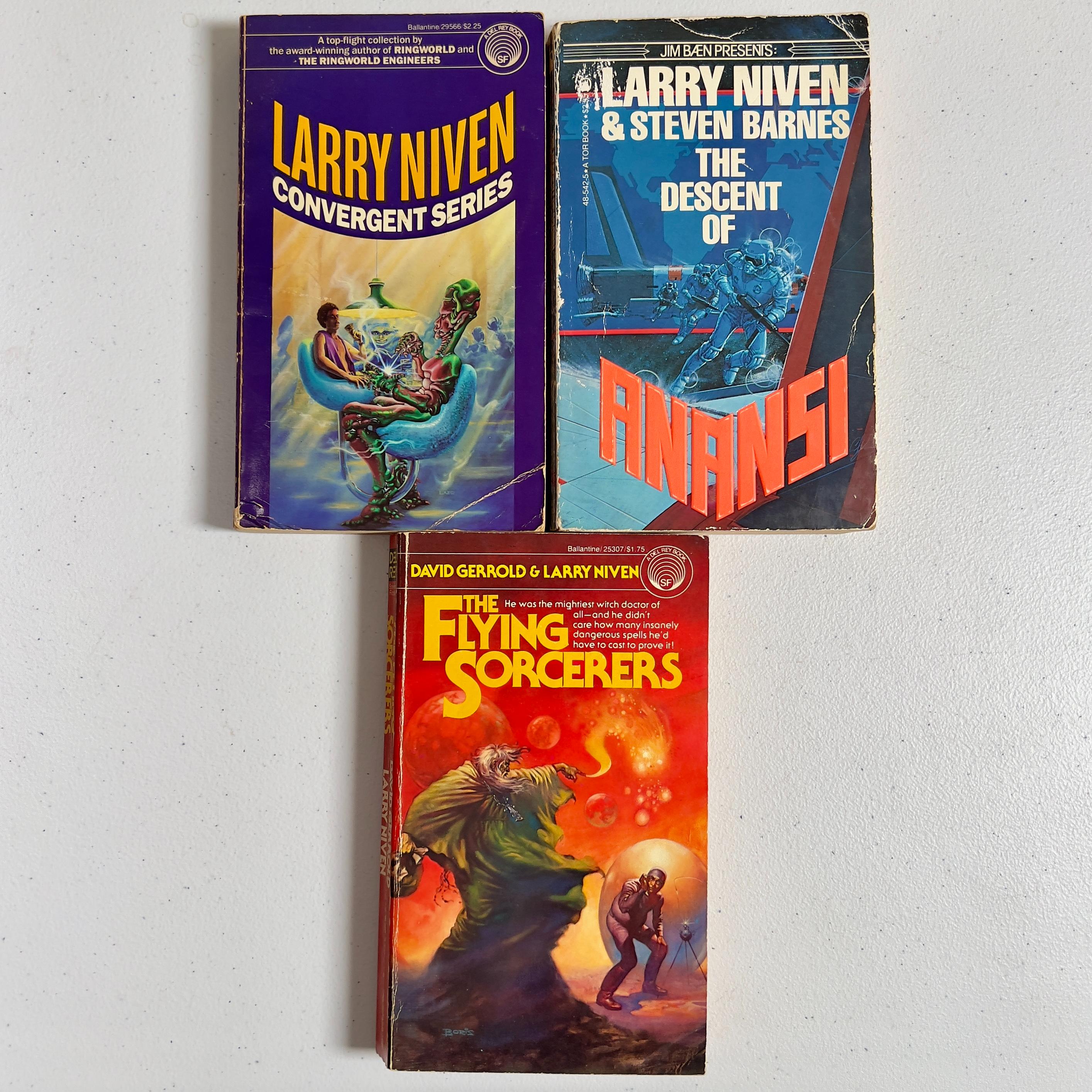 Lot of 3 Larry Niven Sci-Fi PB Novels Anansi Convergent Series The ...