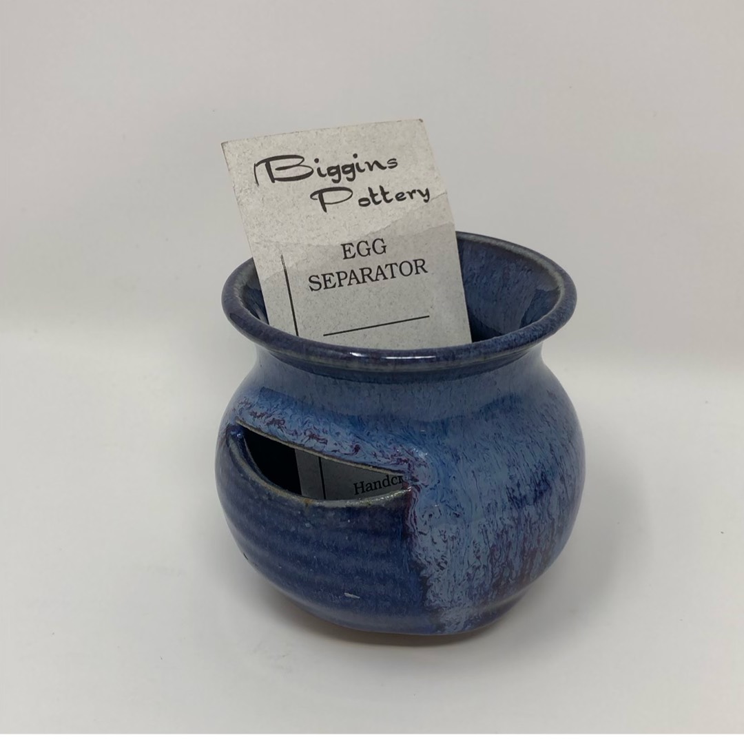 Blue Pottery Egg Seperator
