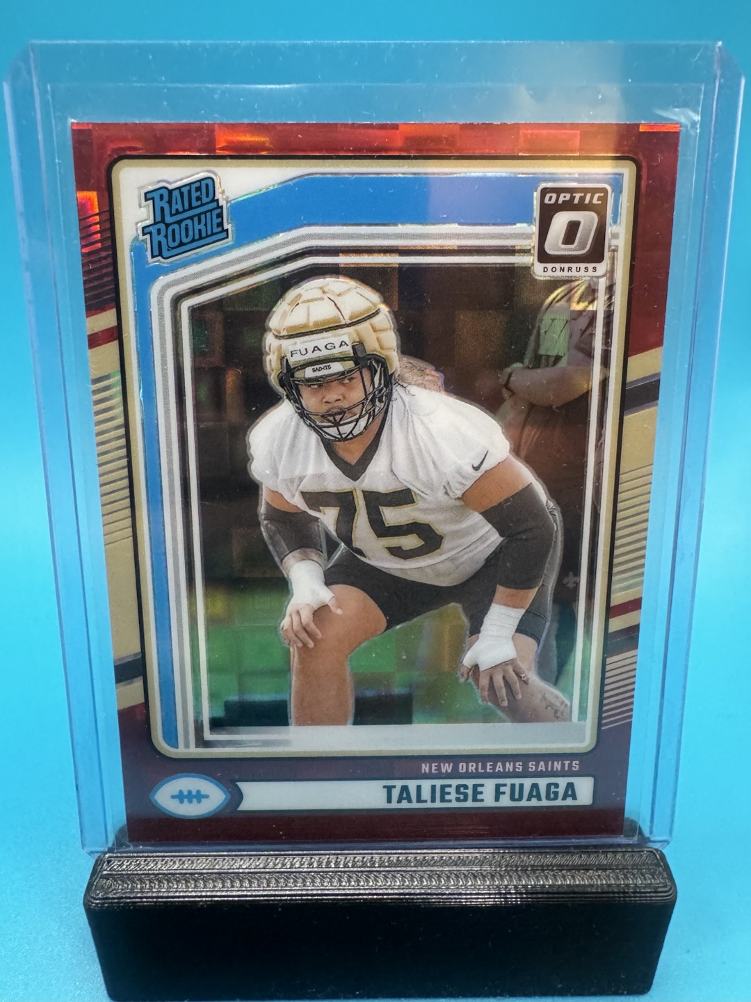 Taliese Fuaga Optic Rated Rookie Red Pandora New Orleans Saints