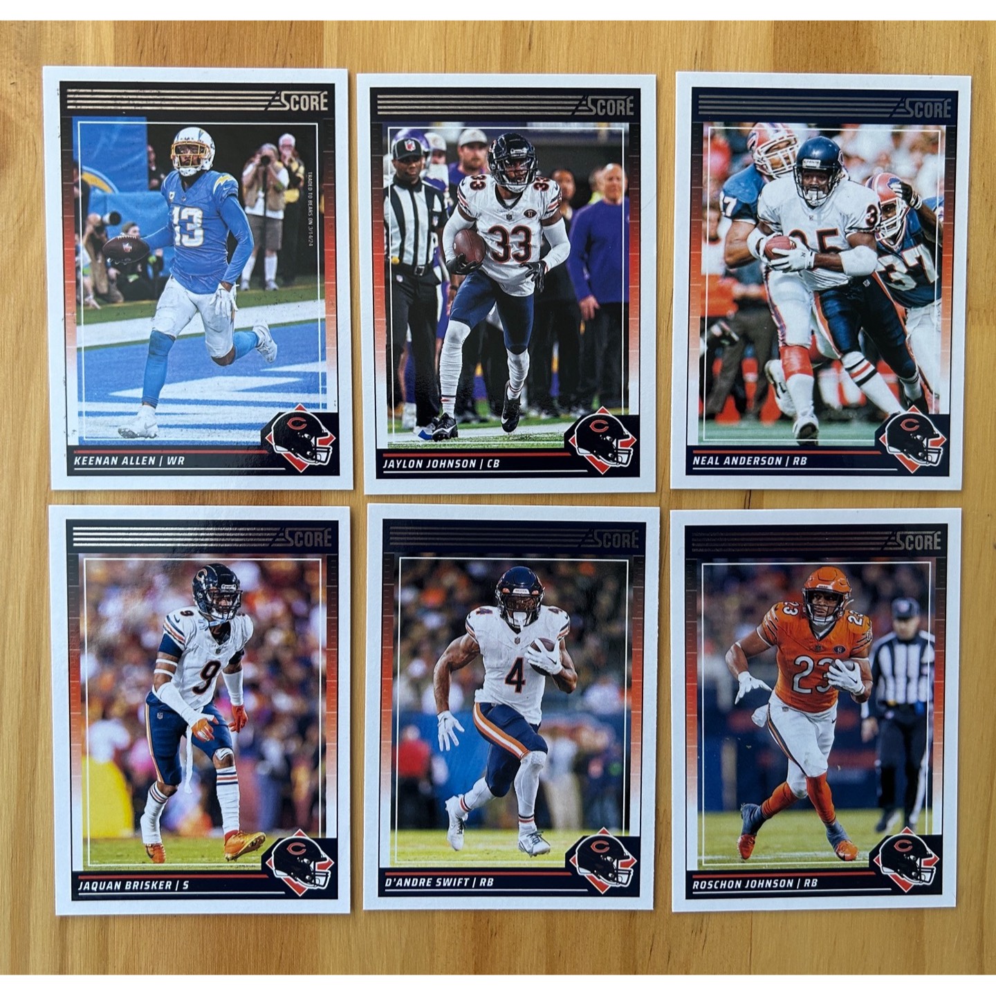 2024 Chicago Bears Score 6 Card Lot