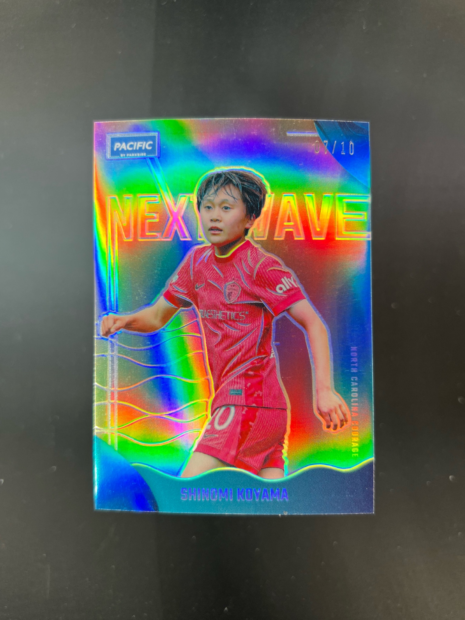 Shinomi Koyama 2025 Parkside NWSL Pacific Next Wave Rainbow /10 Soccer Card