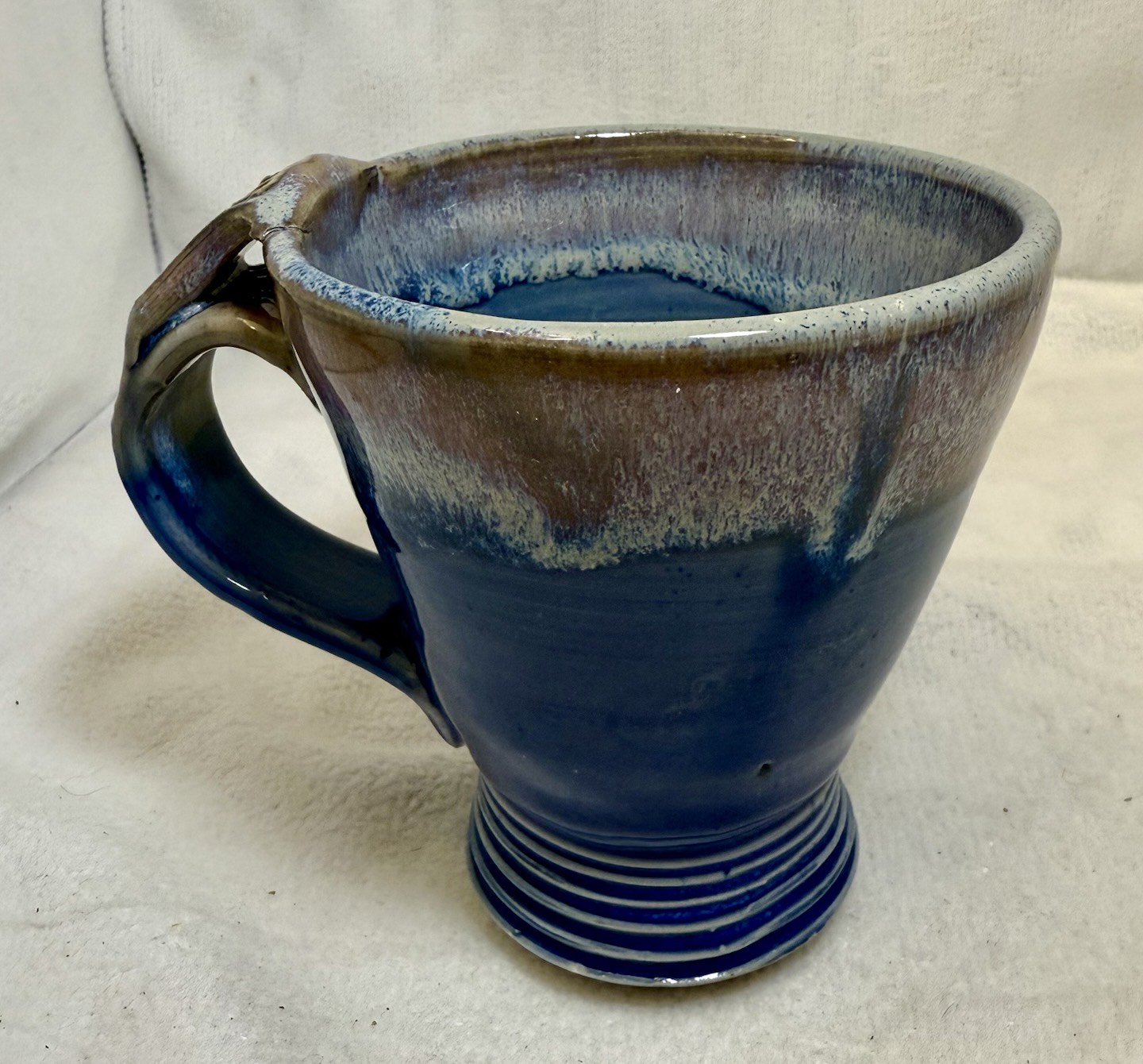 Handcrafted Blue Pottery Mug