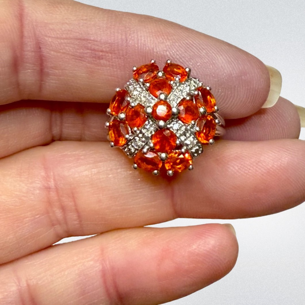 STS Chuck Clemency Sterling Silver & Madeina Citrine Ring, Size 6