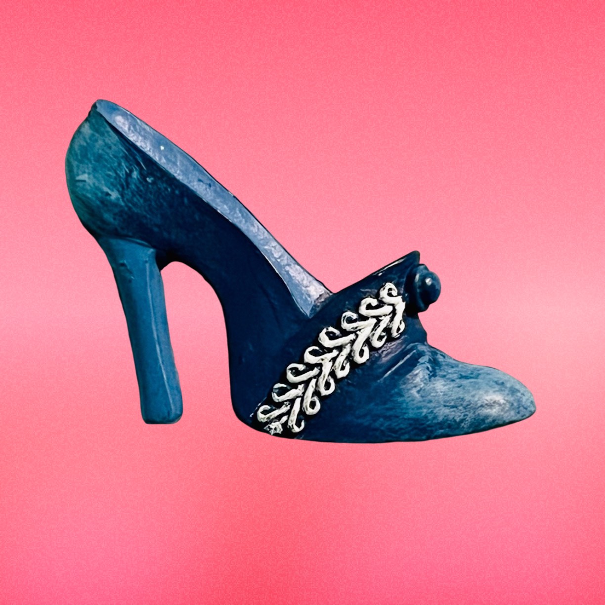 Handmade Blue Resin Shoe Brooch