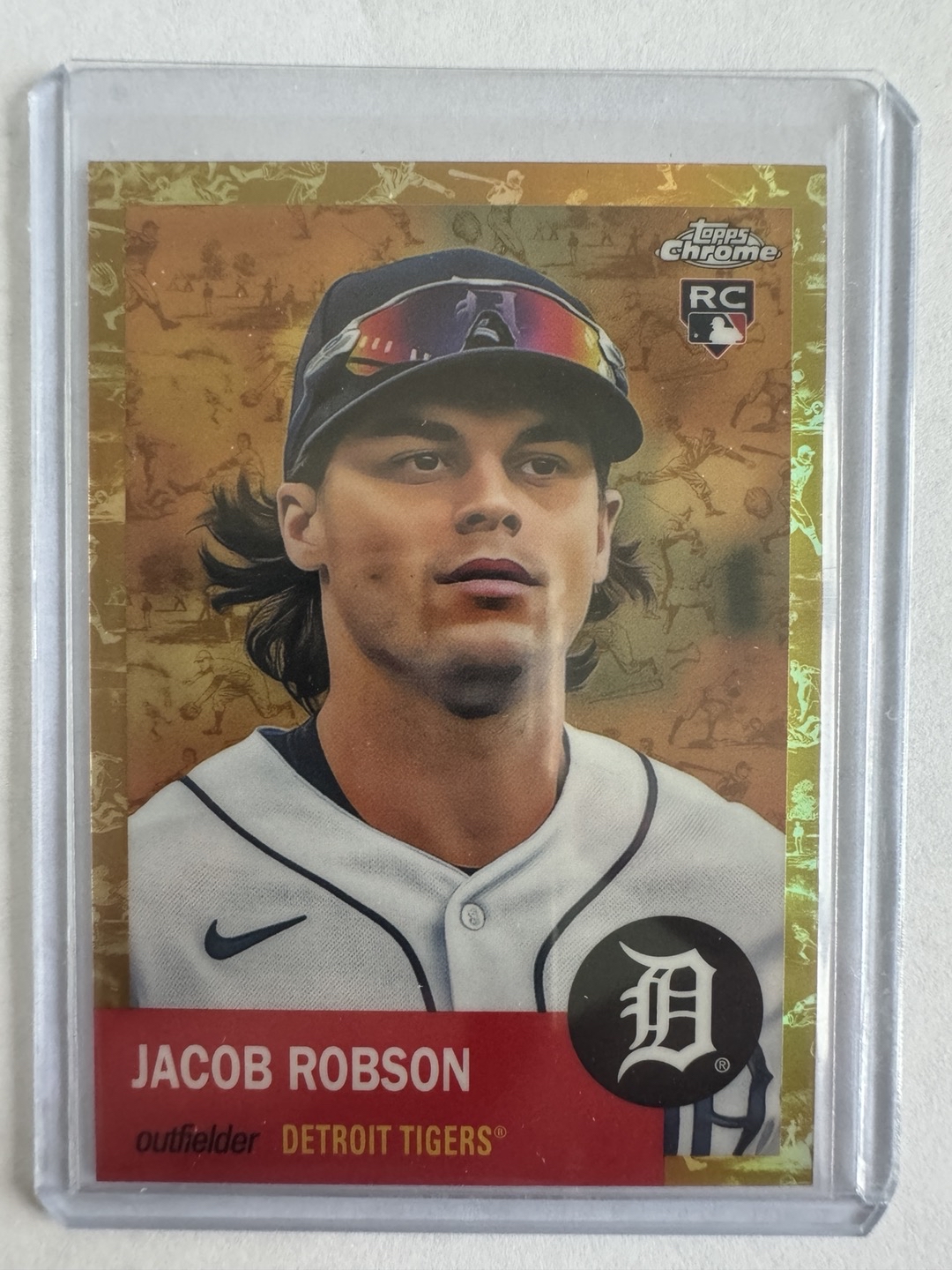 Jacob Robson 3/50 Gold Toile 2023 Platinum Anniversary - Detroit Tigers