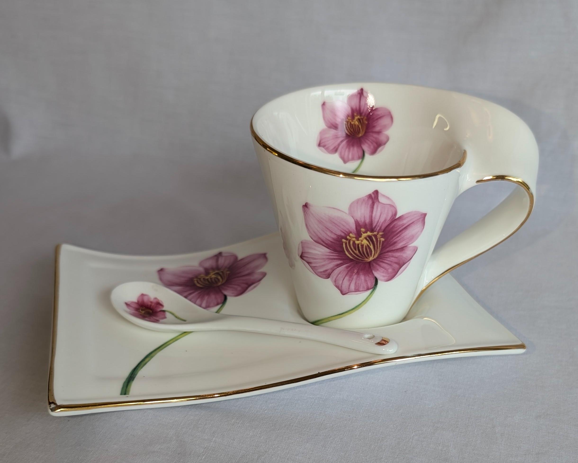 Adeline Fine Porcelain England Collection Hand Crafted Tea Cup Tray ...