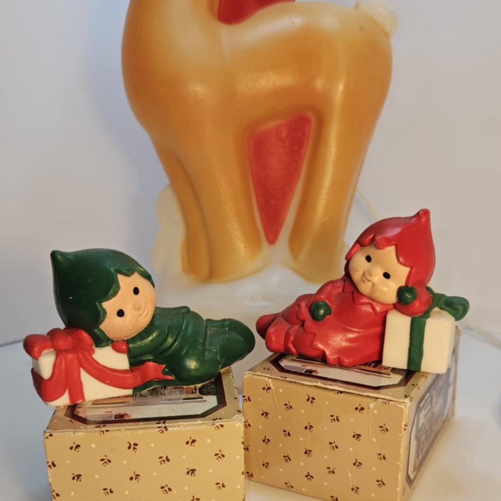 Vintage Avon Wax “Santa’s Helpers” Elves