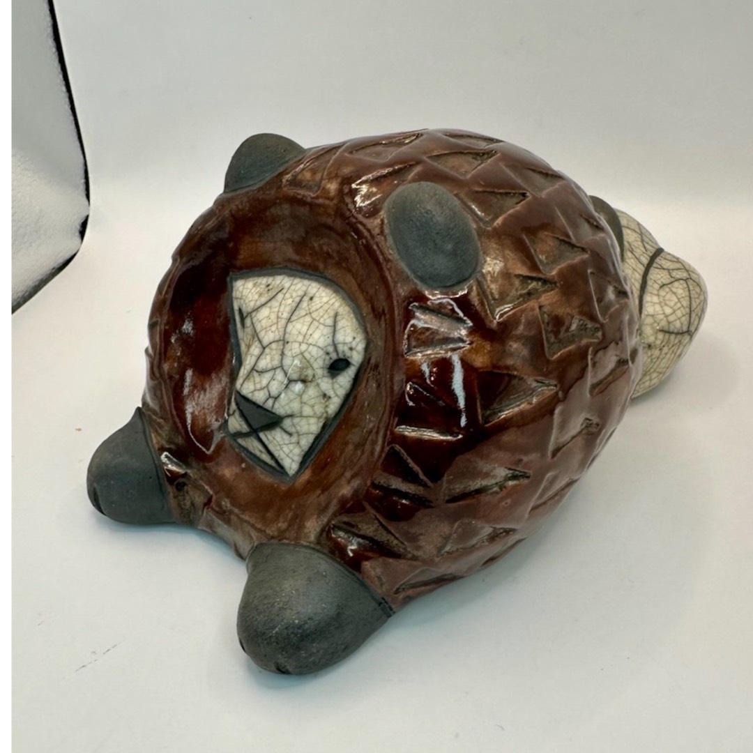 Gerhard De Beer RAKU Crazy Clay Lion Mid Century Modern Style