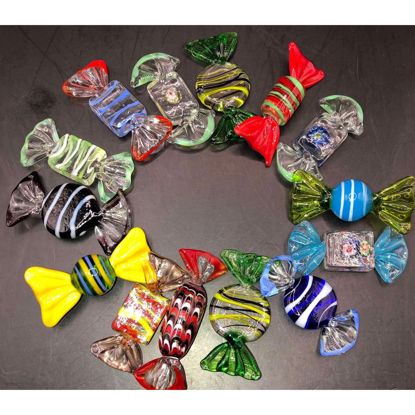 #40 - Handblown-Glass Candy -Buyers choice pick three