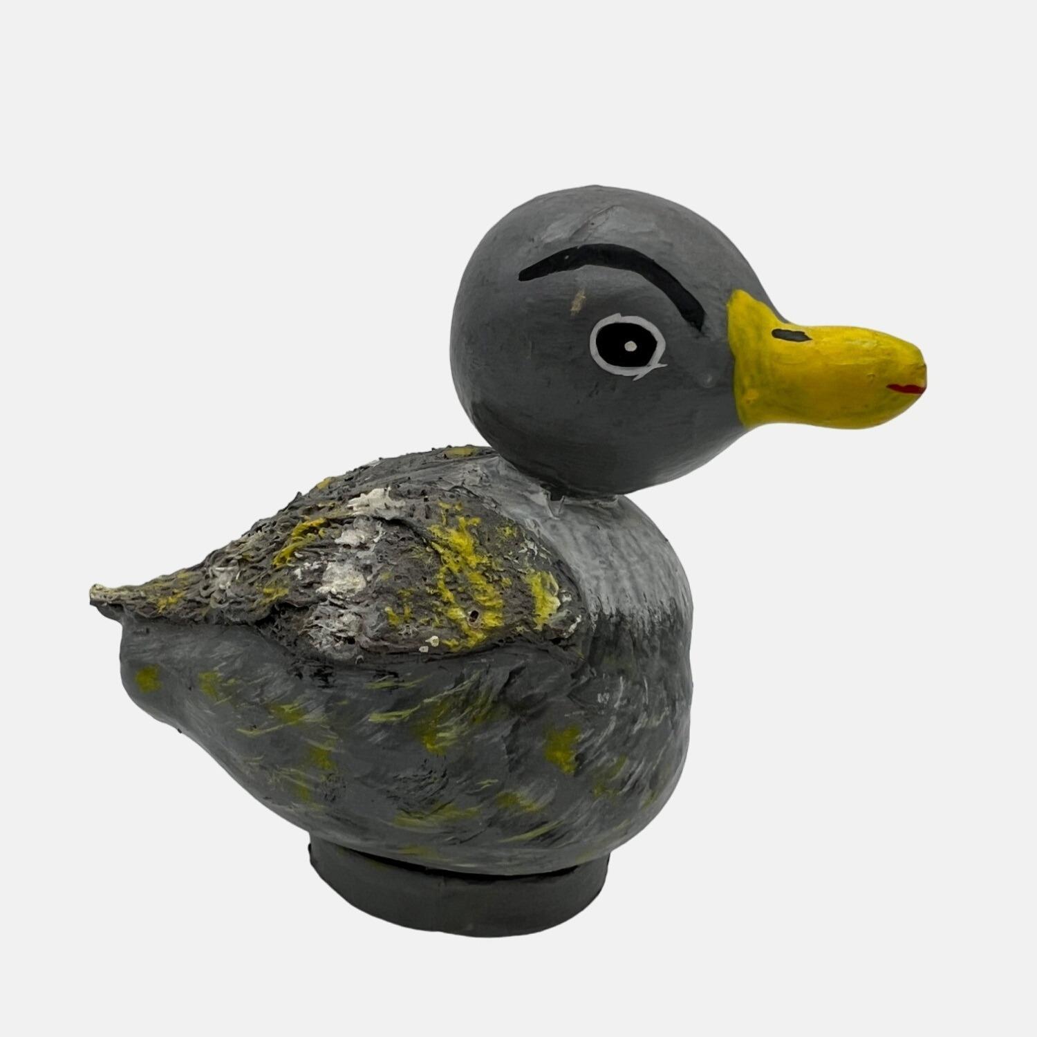 Hand-Painted Gourd Duck Rattle The Gourd Lady Margaret Sparkman Conover NC