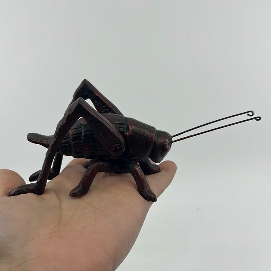 Cast Iron Grasshopper Figure 5”