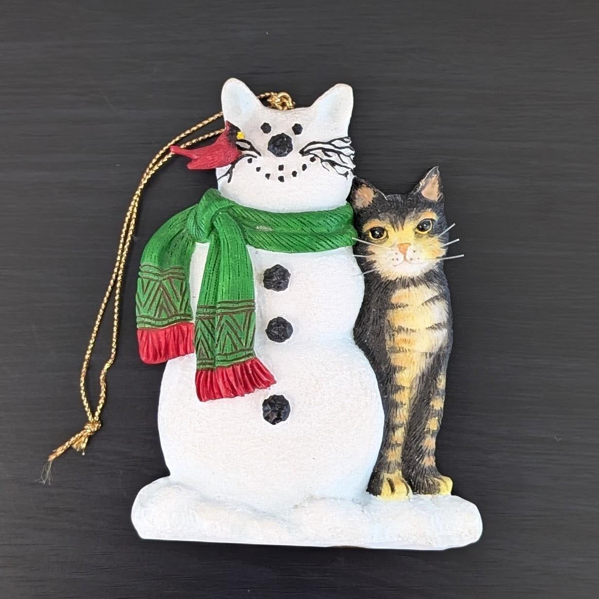 Stephanie Stouffer Snowcat, Cat w/ Whiskers & Cardinal Christmas ...