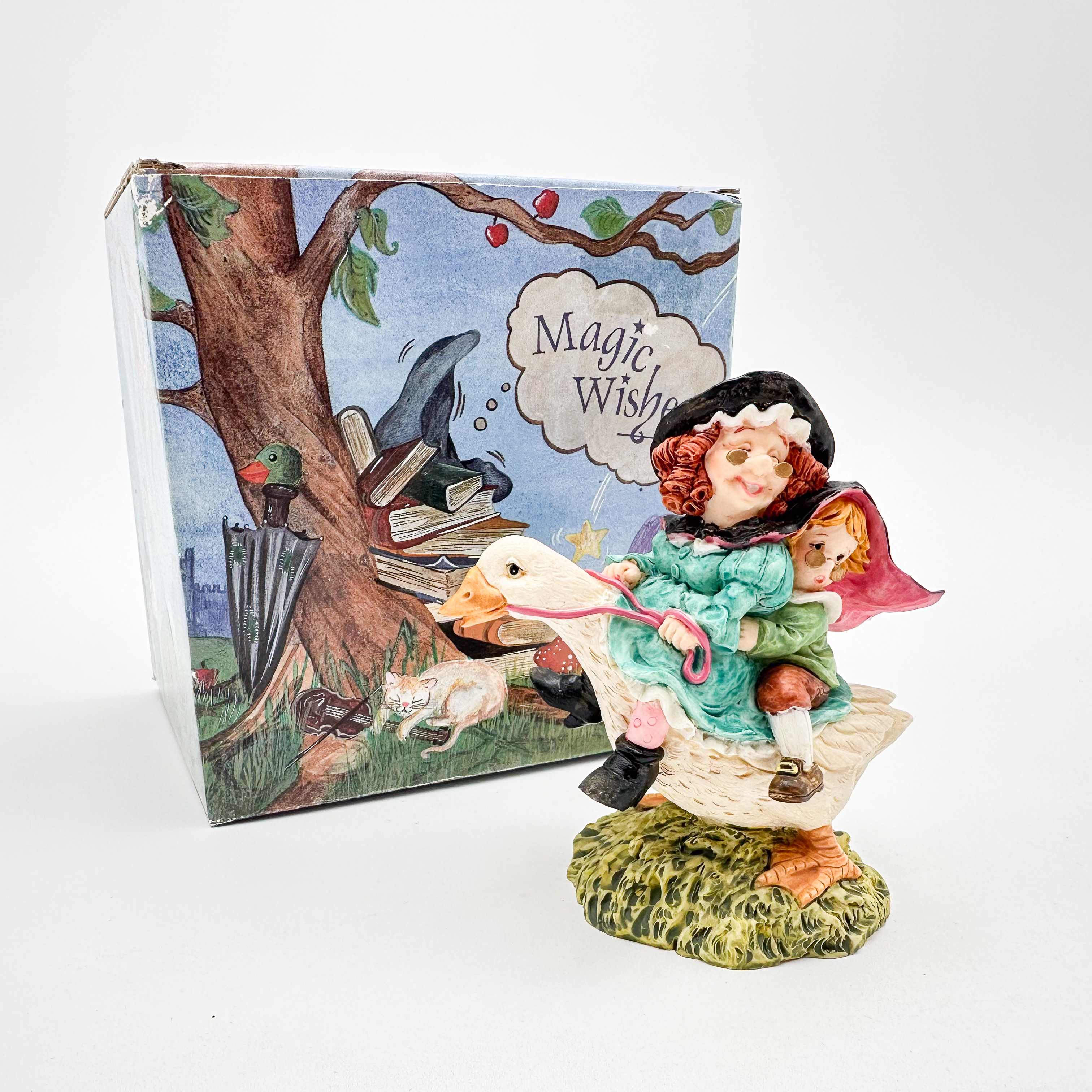 Magic Wishes Old Mother Goose Figurine 1995 Ganz Original Box Resin 3 ...