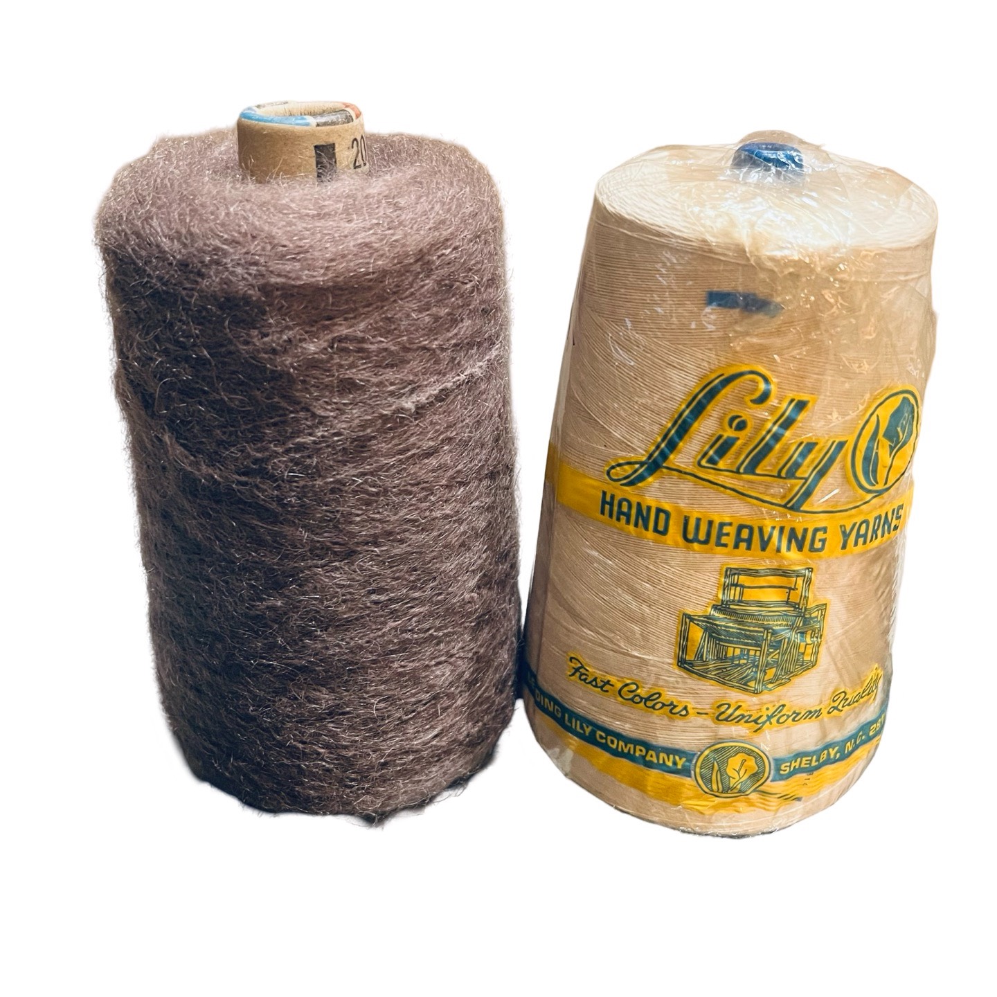 Vintage Mixed Lot of Two Old Spools Of Thread Crafting Farmhouse Decor