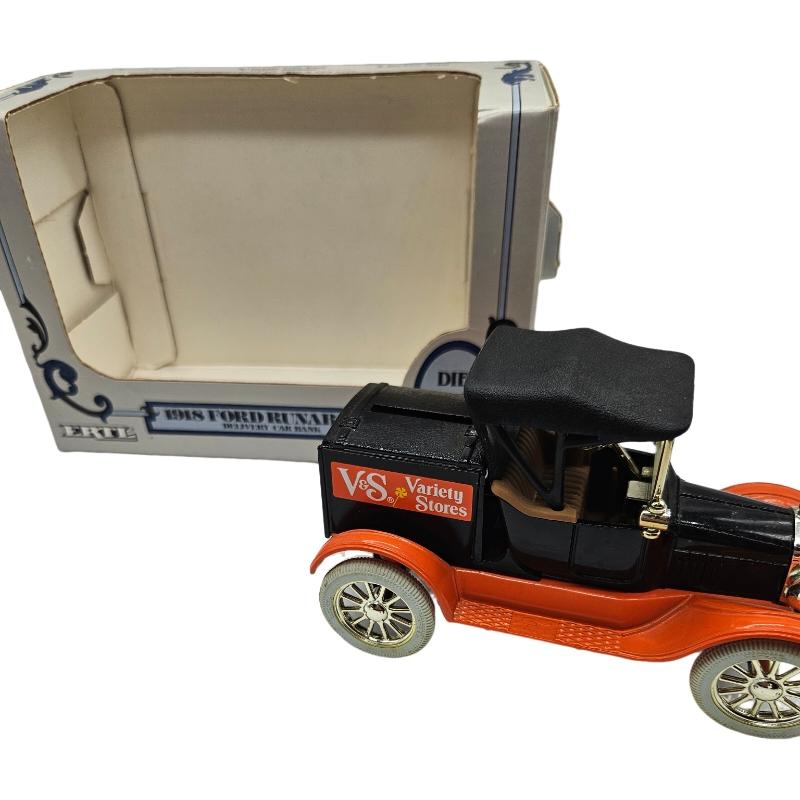 ERTL 1918 Ford Model-T Runabout Delivery Die-Cast Coin Bank with Box