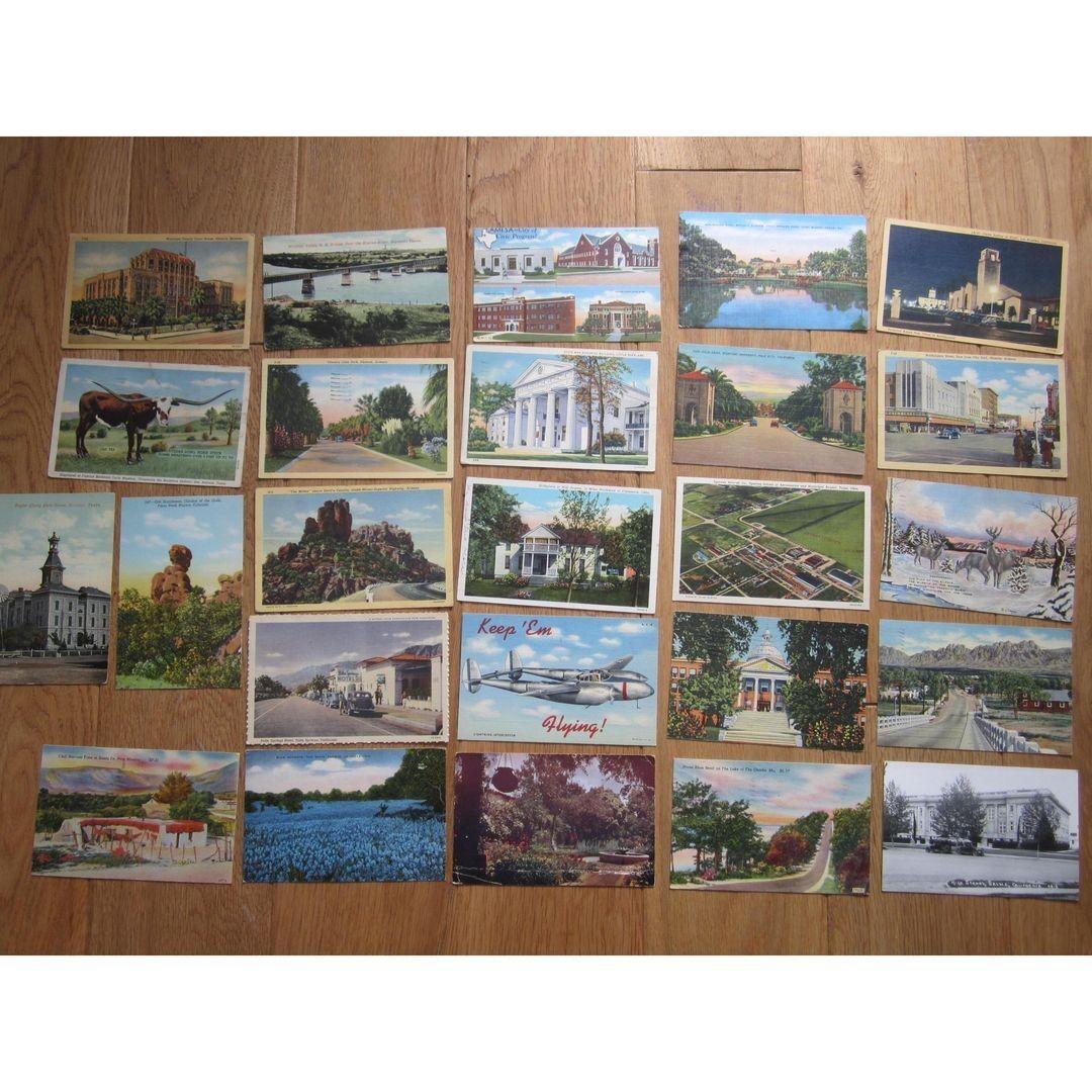 Set of 25 postcards from the 1940's