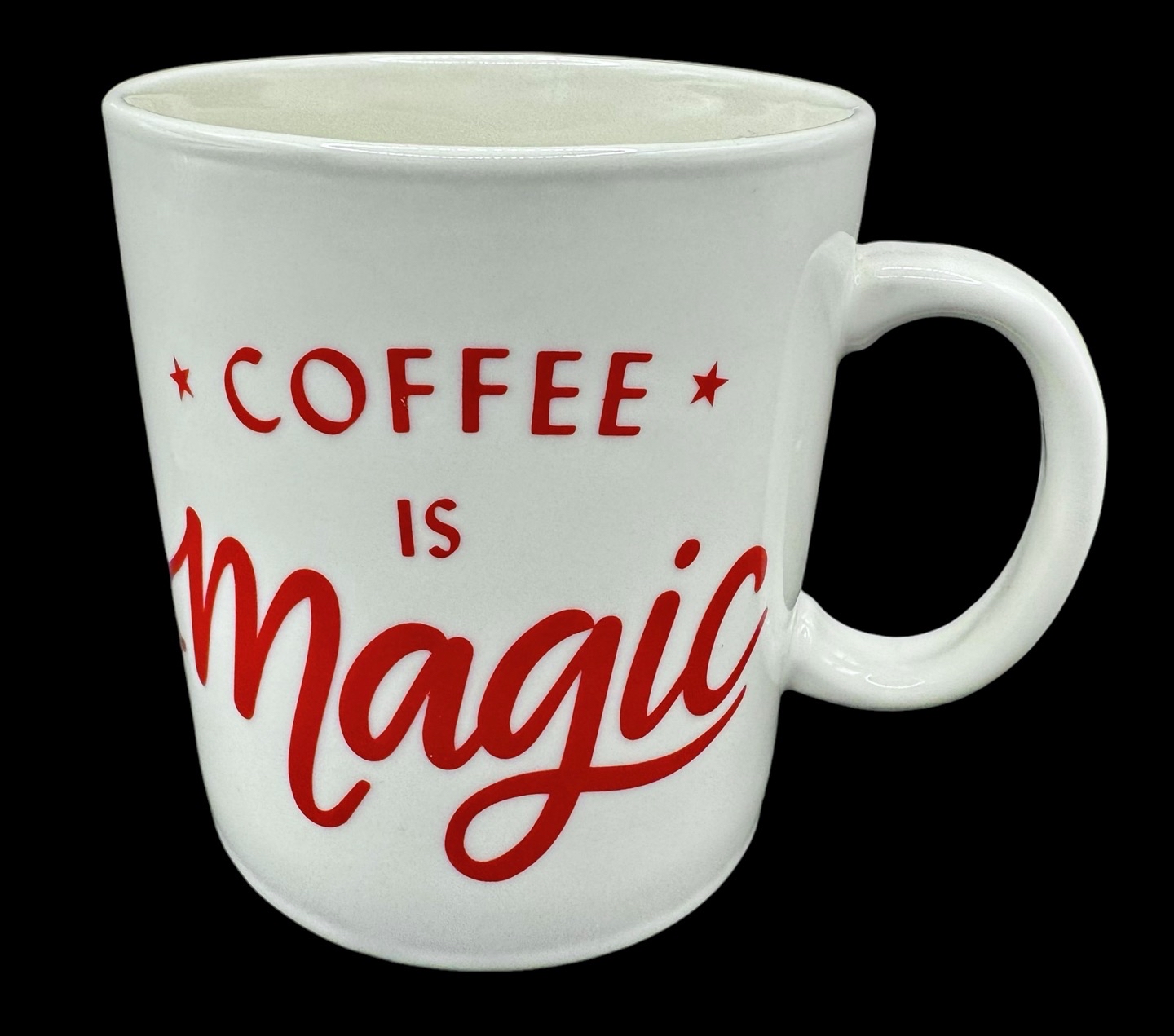 Starbucks Coffee is Magic Large Oversized 28oz Mug Cup Red White Jumbo 5”
