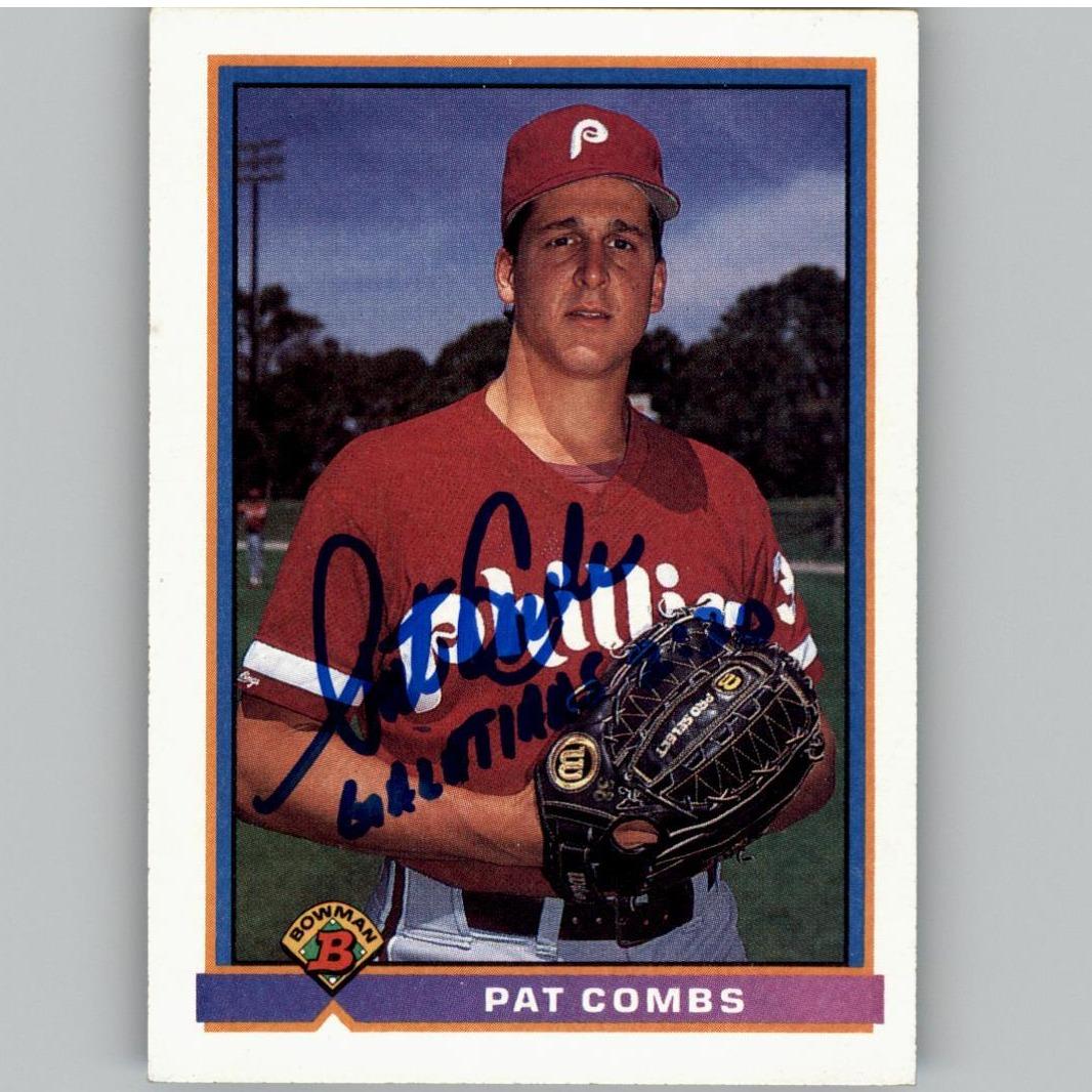 Pat Combs Signed Philadelphia Phillies 1991 Bowman Baseball Card #498