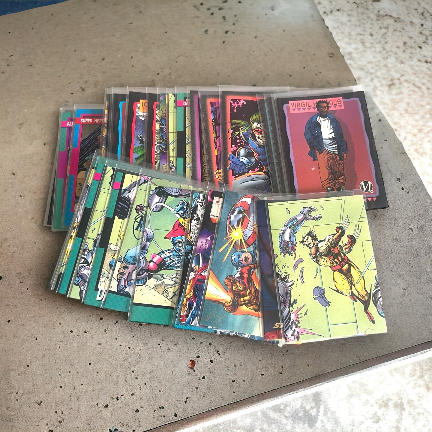 Lot Of 36 1990s Comic Book Trading Cards