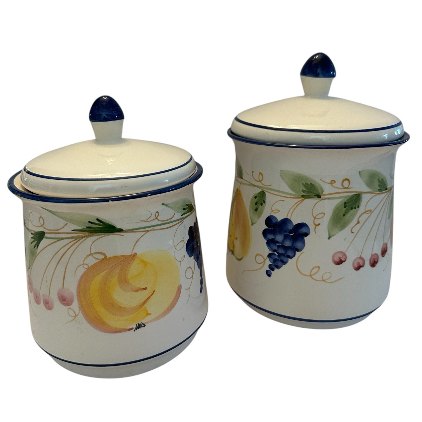 Jay Willfred Diu By Andrea Of Sadek Set Of 2 Canisters Fruits Made In ...