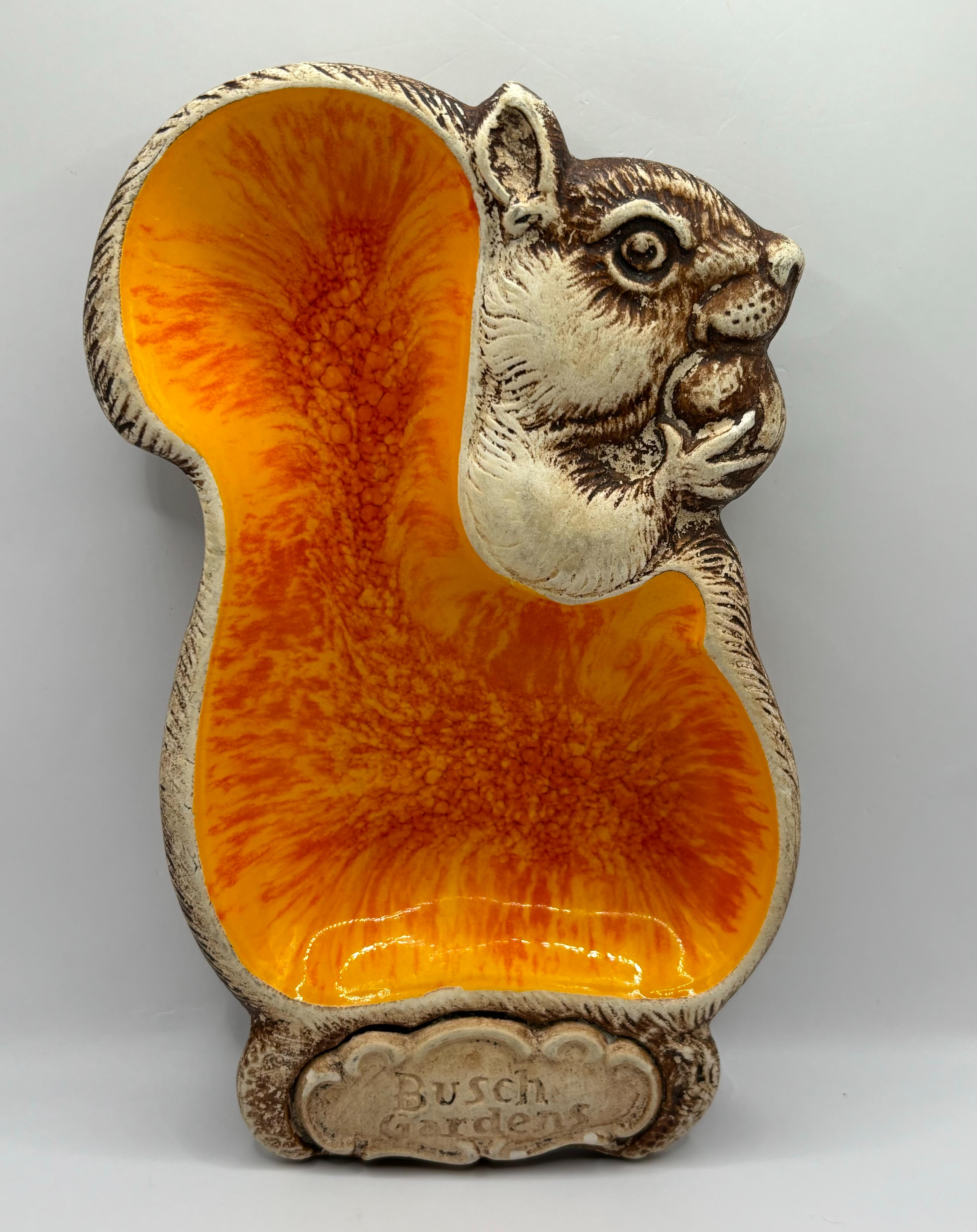 Vintage Treasure Craft Squirrel Spoon Rest - Busch Gardens Souvenir