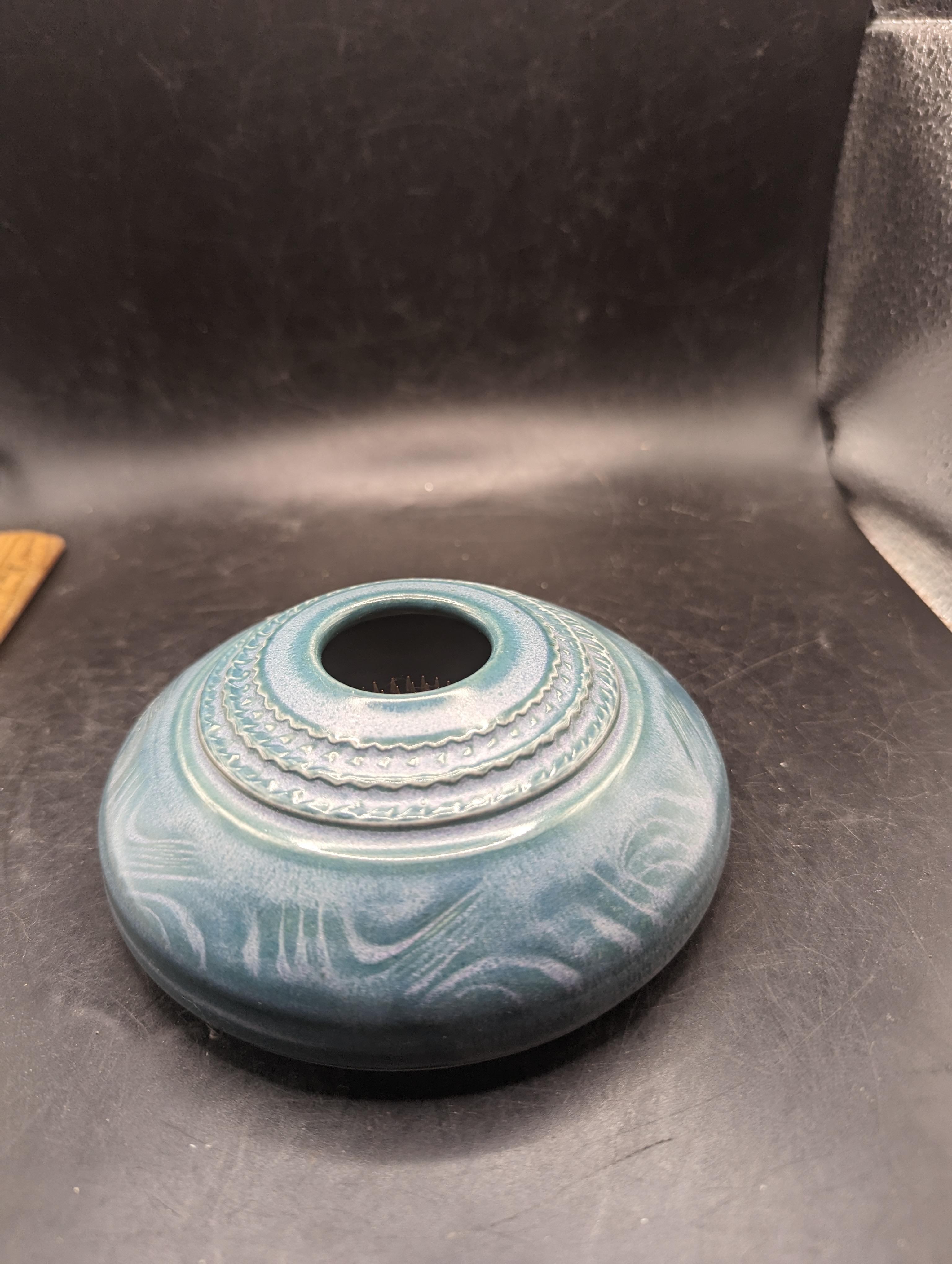 Vintage Pottery For Living Stem IKEBANA BLue Vase Signed Greg Johnson ...
