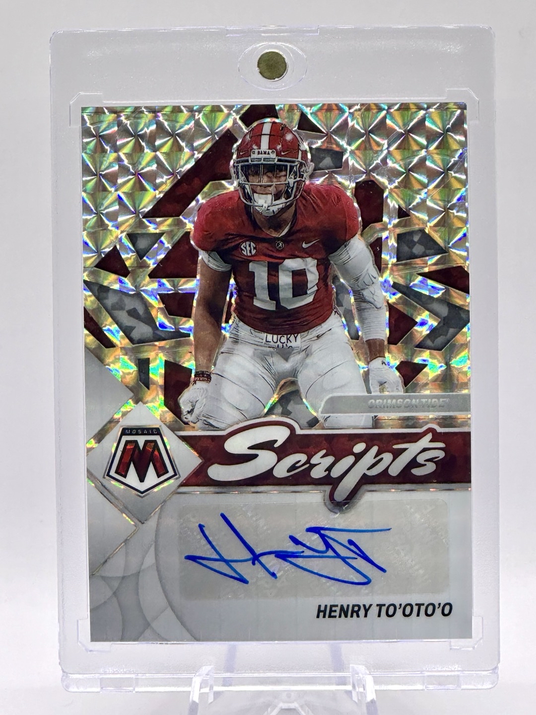 Henry To’o To’o 2023 Mosaic Draft Rookie AUTO Autograph Alabama Crimson ...
