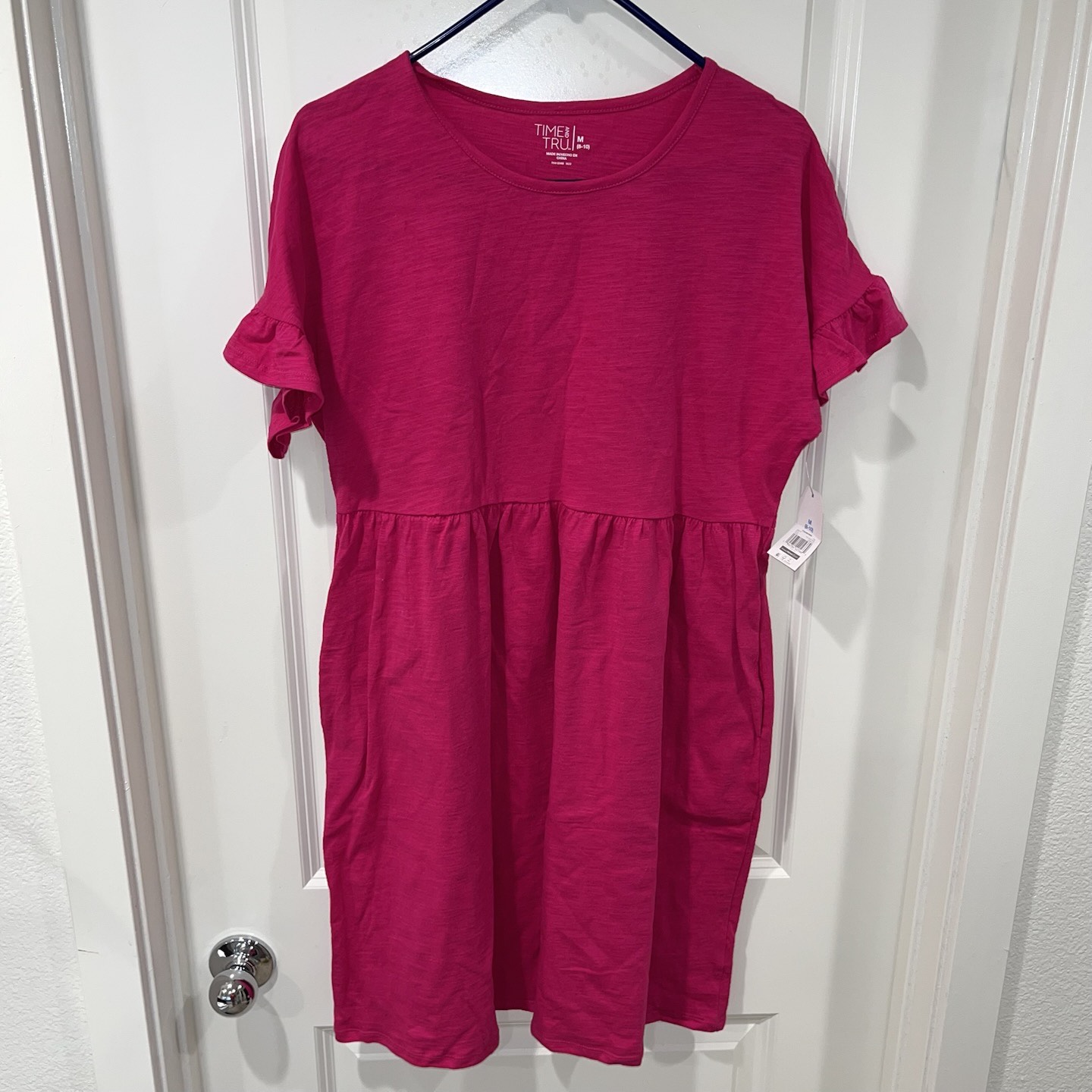 New with tag Time and Tru Women size M (8-10) Knit Babydoll Dress pink ...