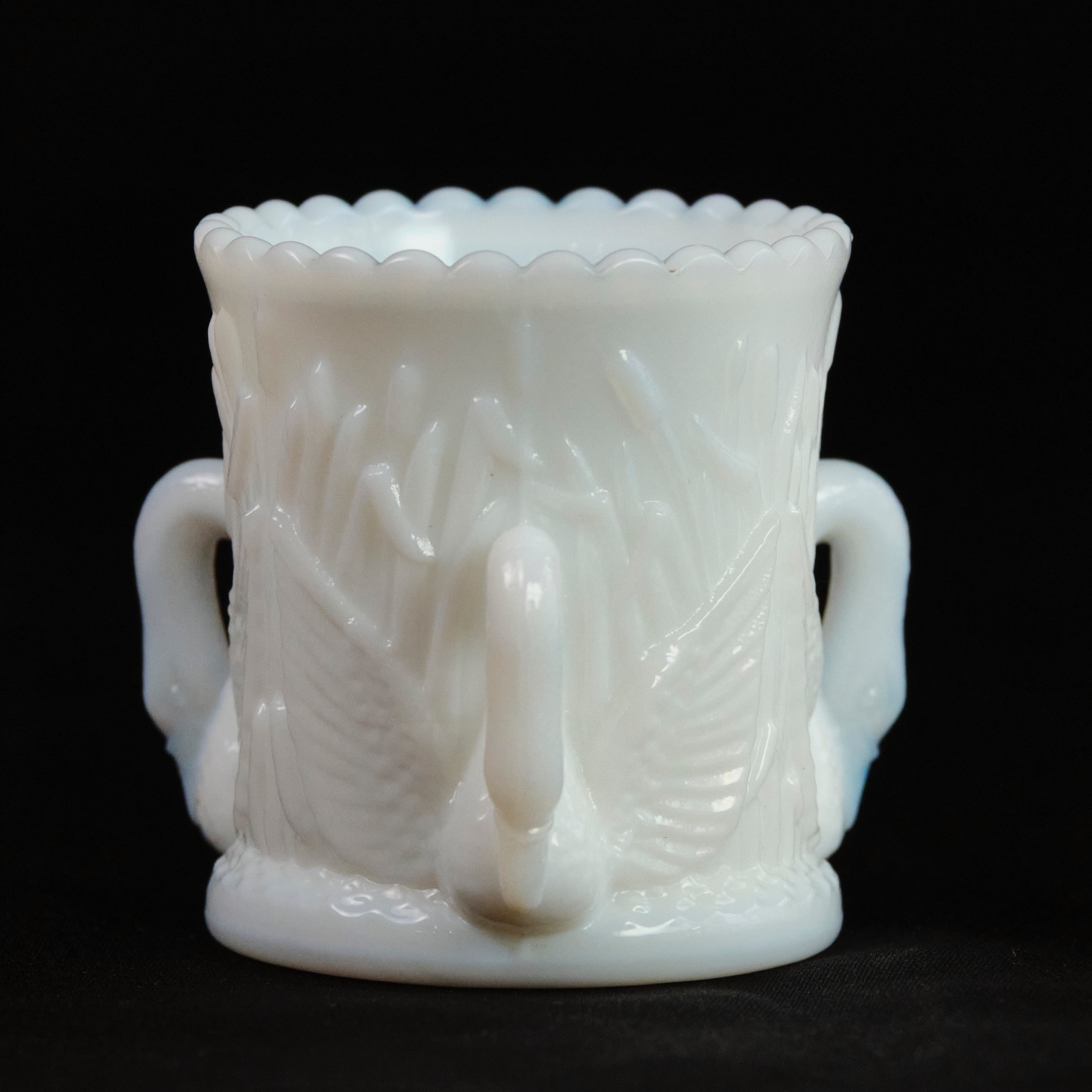 Swan Toothpick Holder by Westmoreland • Vintage Milk Glass