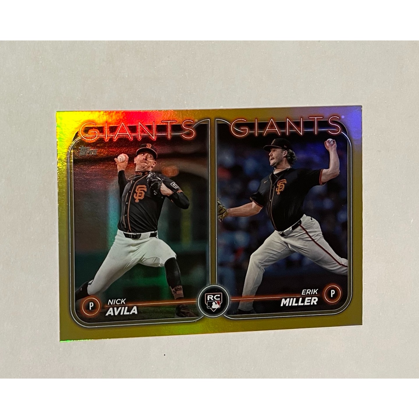 Nick Avila Erik Miller Gold Foil San Francisco Giants