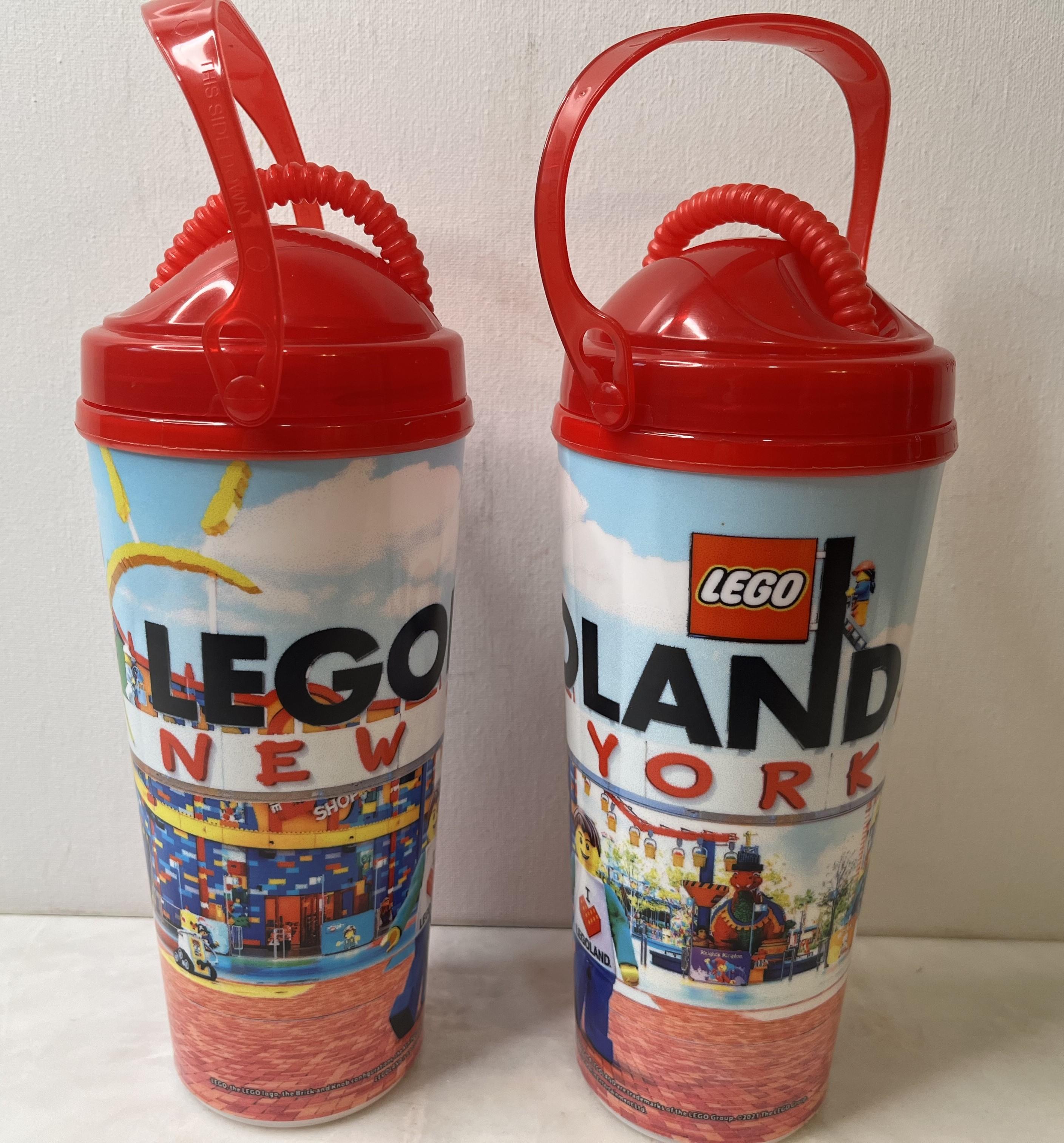 Legoland New York Refillable Cup Mug Souvenir Tumbler with Straw & Handle