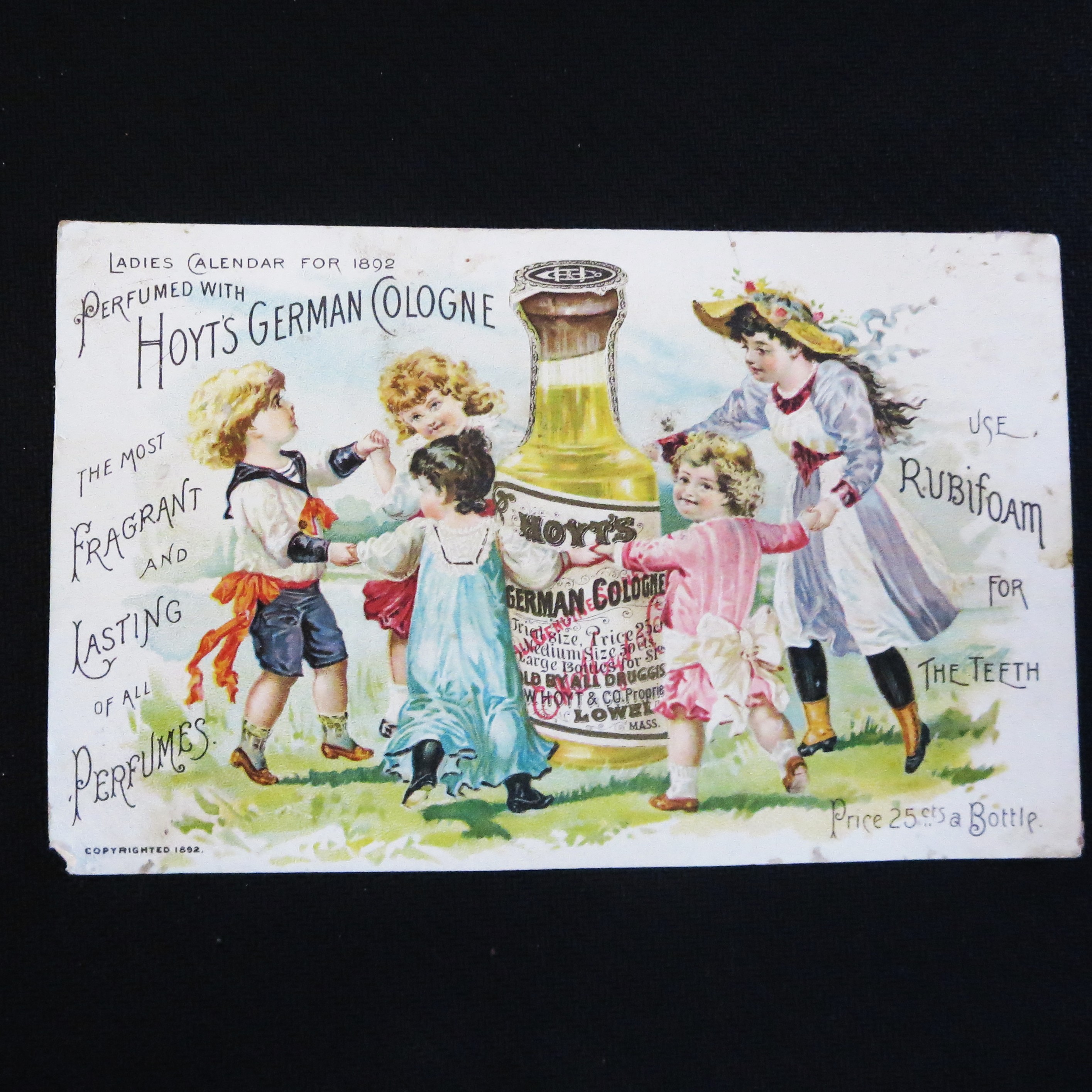 Hoyt's German Cologne Victorian Trade Card Antique